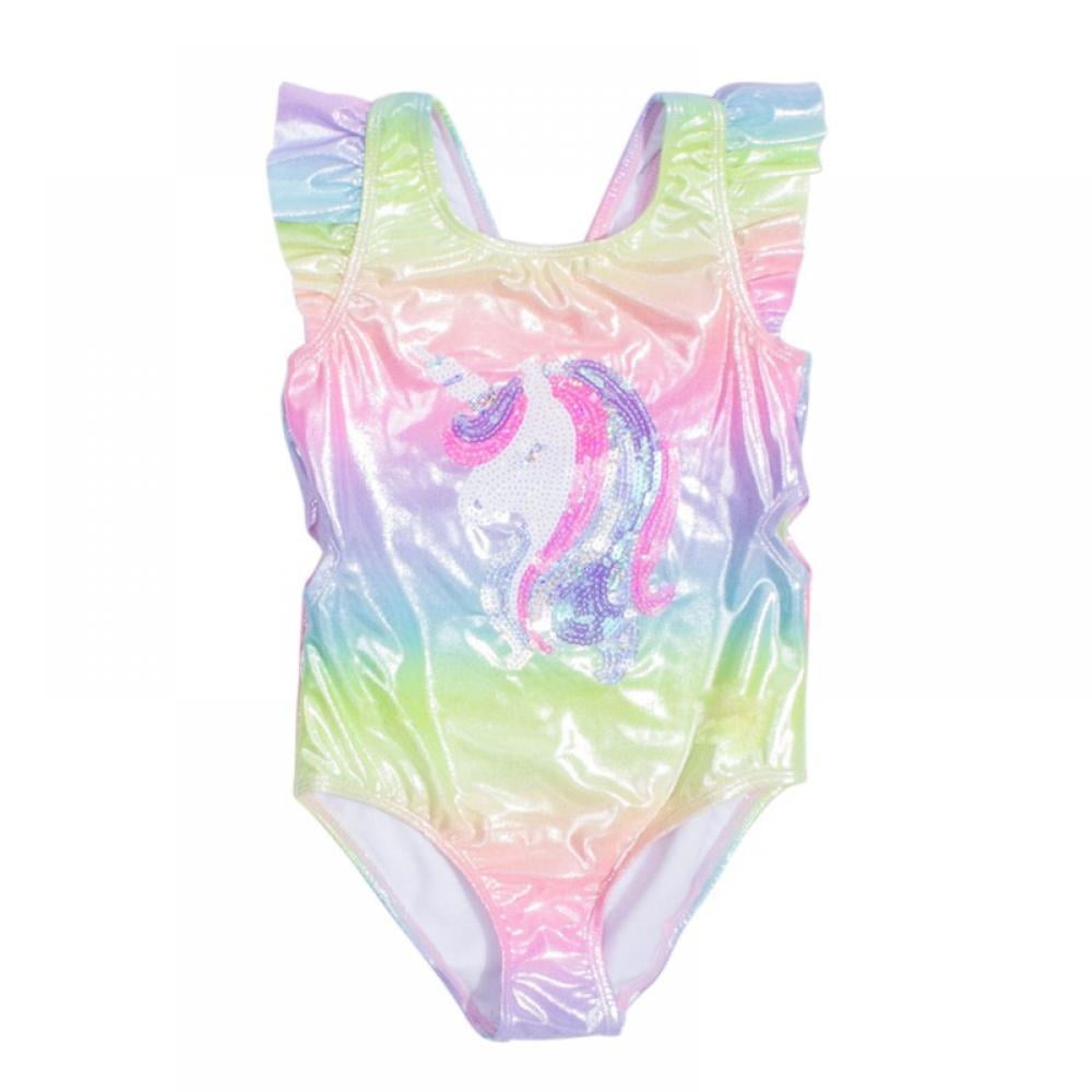 BESLY Kids Girls Bathing Suits One-piece Girls Swimsuit Bikini Beach ...