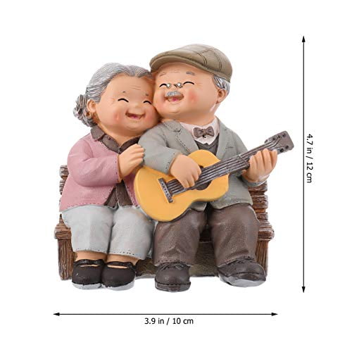 BESPORTBLE Loving Elderly Couple Figurines, Old Married Couple Figure ...