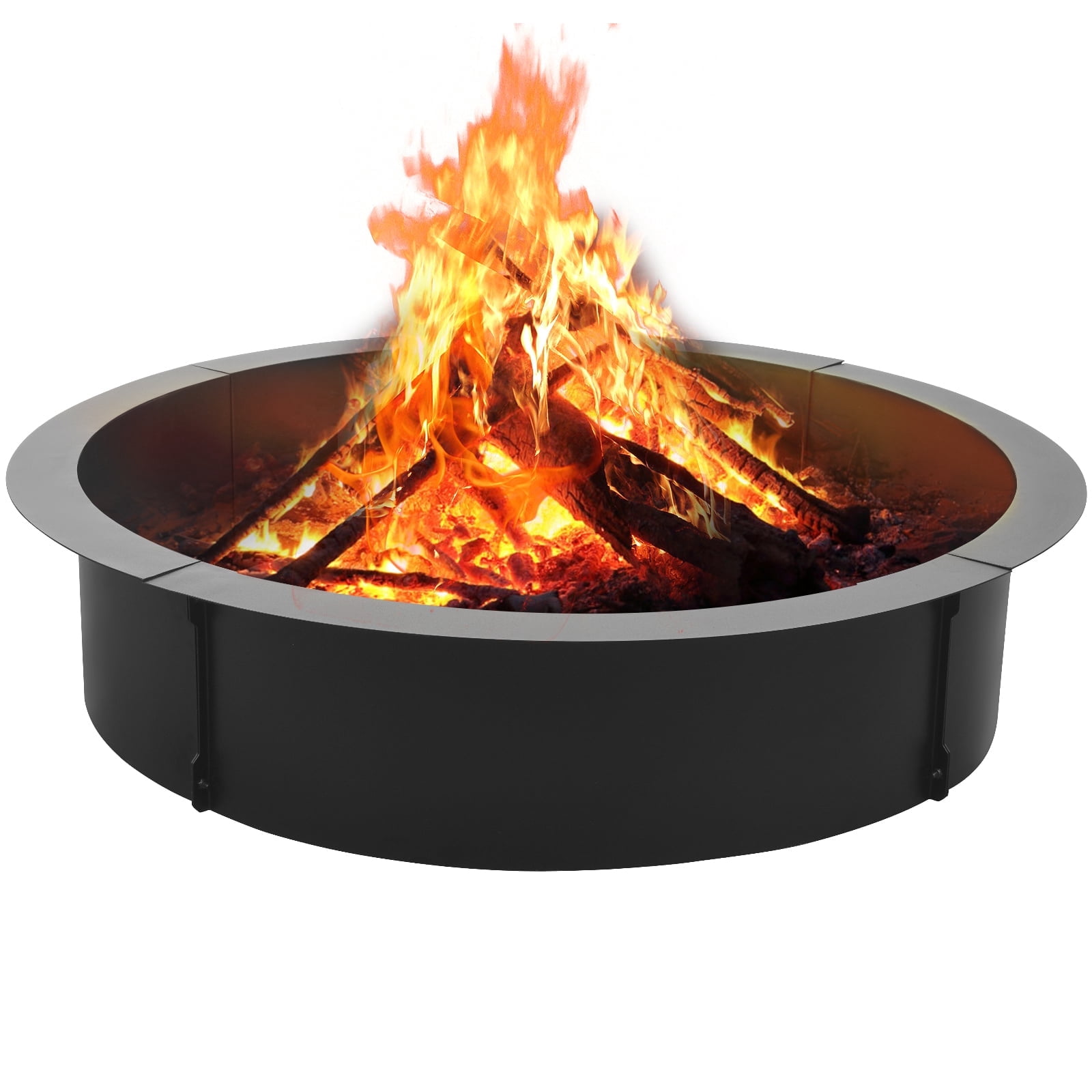 BESRTWE Outdoor Fire Pit Ring 45inch Fire Liner Wood Burning Firepits ...