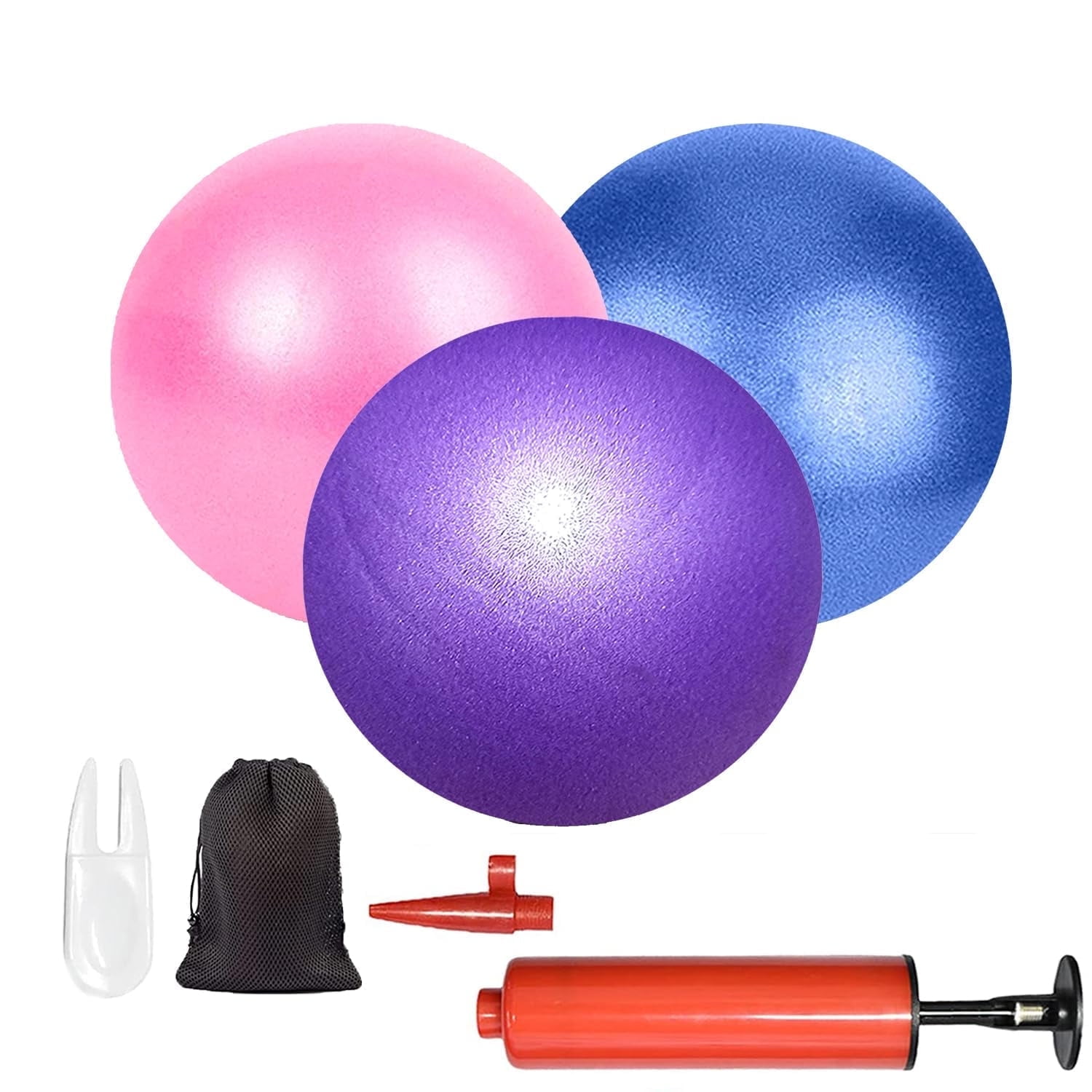 BESSERITE Small Yoga Exercise Ball – Strengthen Core, Improve Balance & Flexibility – Comes with ...
