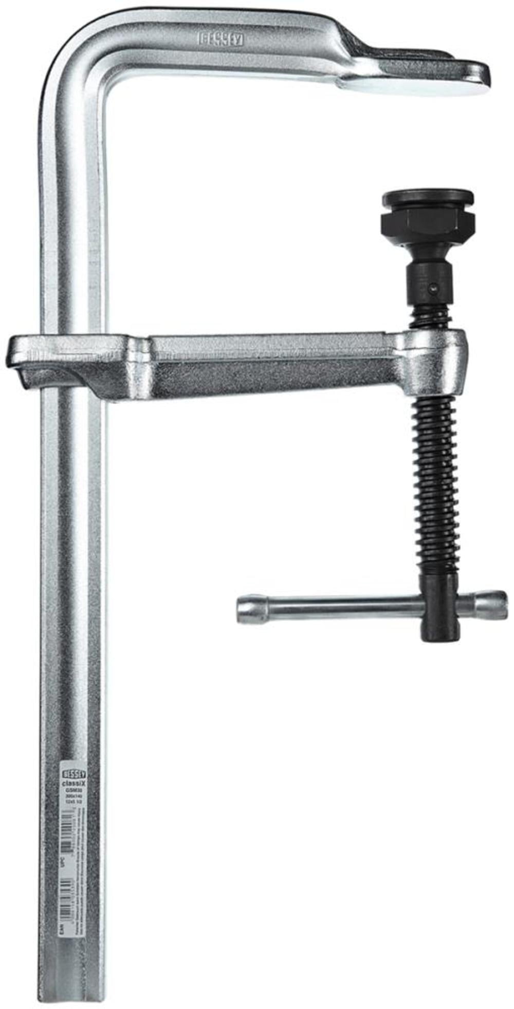 Bar Clamp, Max Jaw Opening 16 in, Throat Depth 5 1/2 in, Steel Handle ...