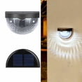 BEST- 2-Piece Solar 6Led Wall Lights Outdoor Garden Waterproof Stair ...