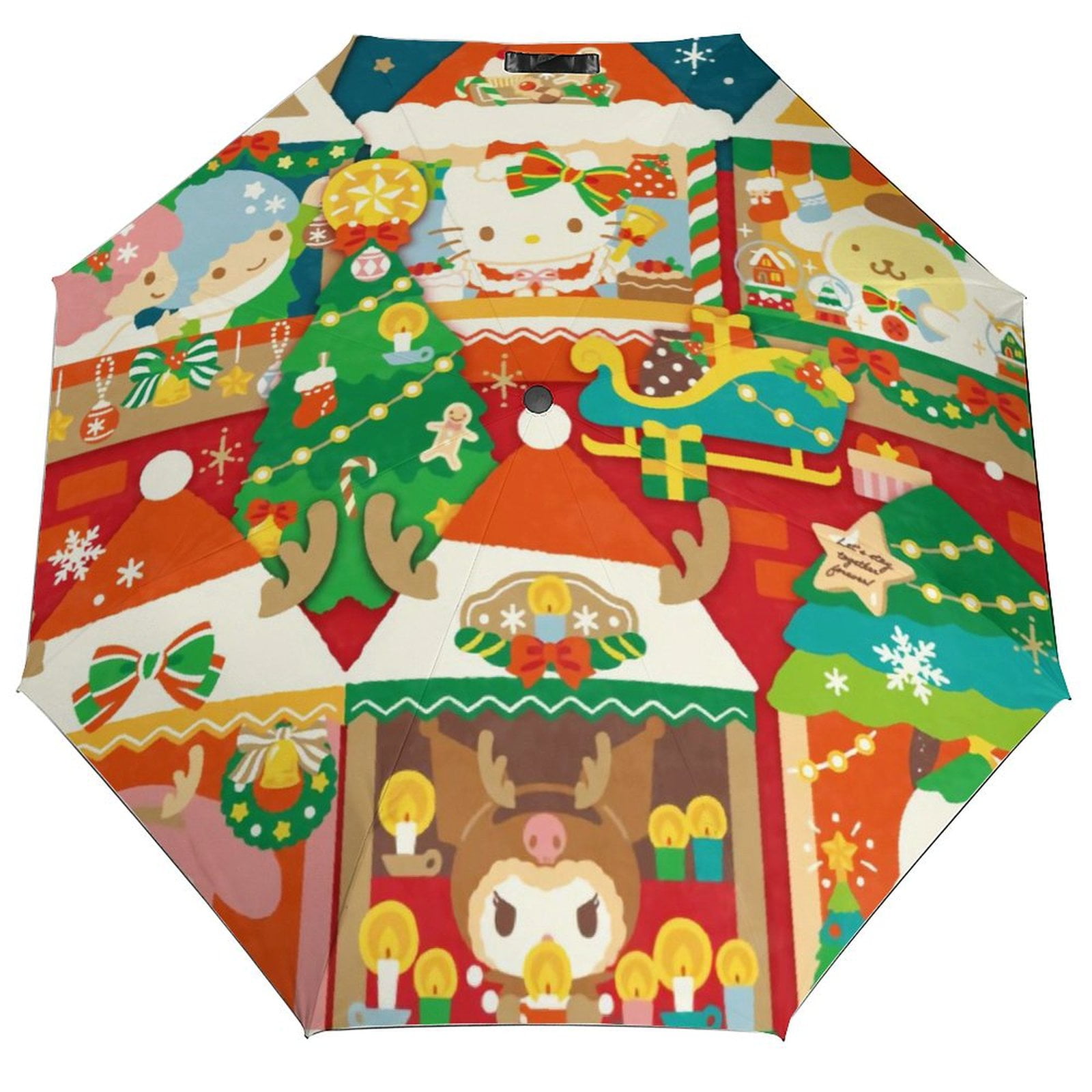 THE BEST CHRISTMAS HOLIDAY WITH SANRIO Umbrella,Windproof Compact ...