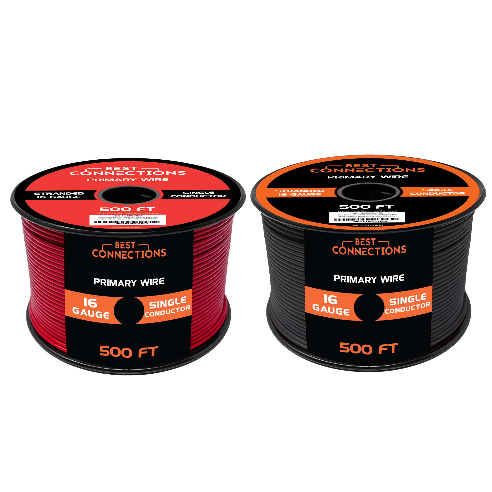 BEST CONNECTIONS 16 Gauge Automotive Primary Wire (Red & Black 500ft ...