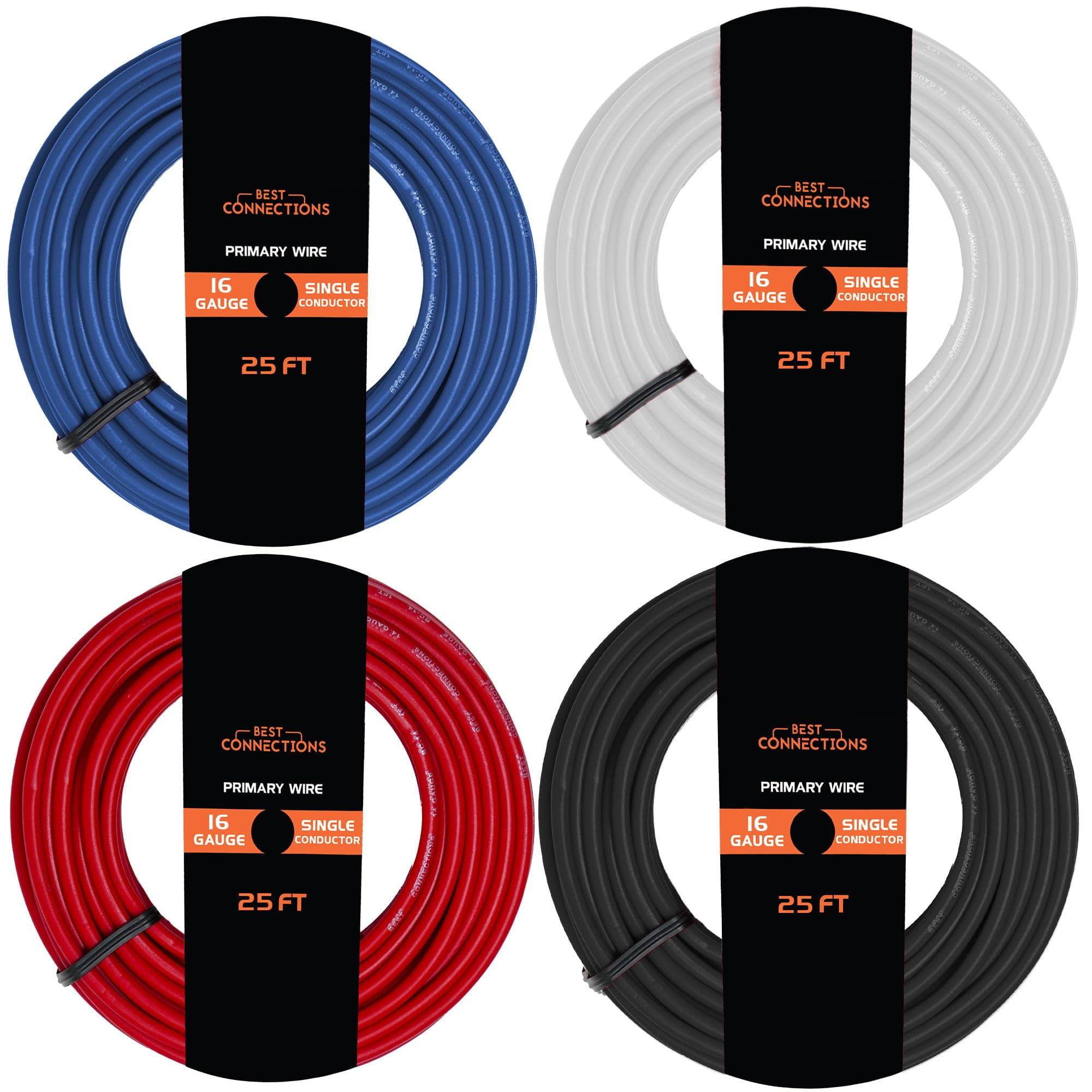 BEST CONNECTIONS 16 Gauge Automotive Primary Wire (Various Color/Size ...