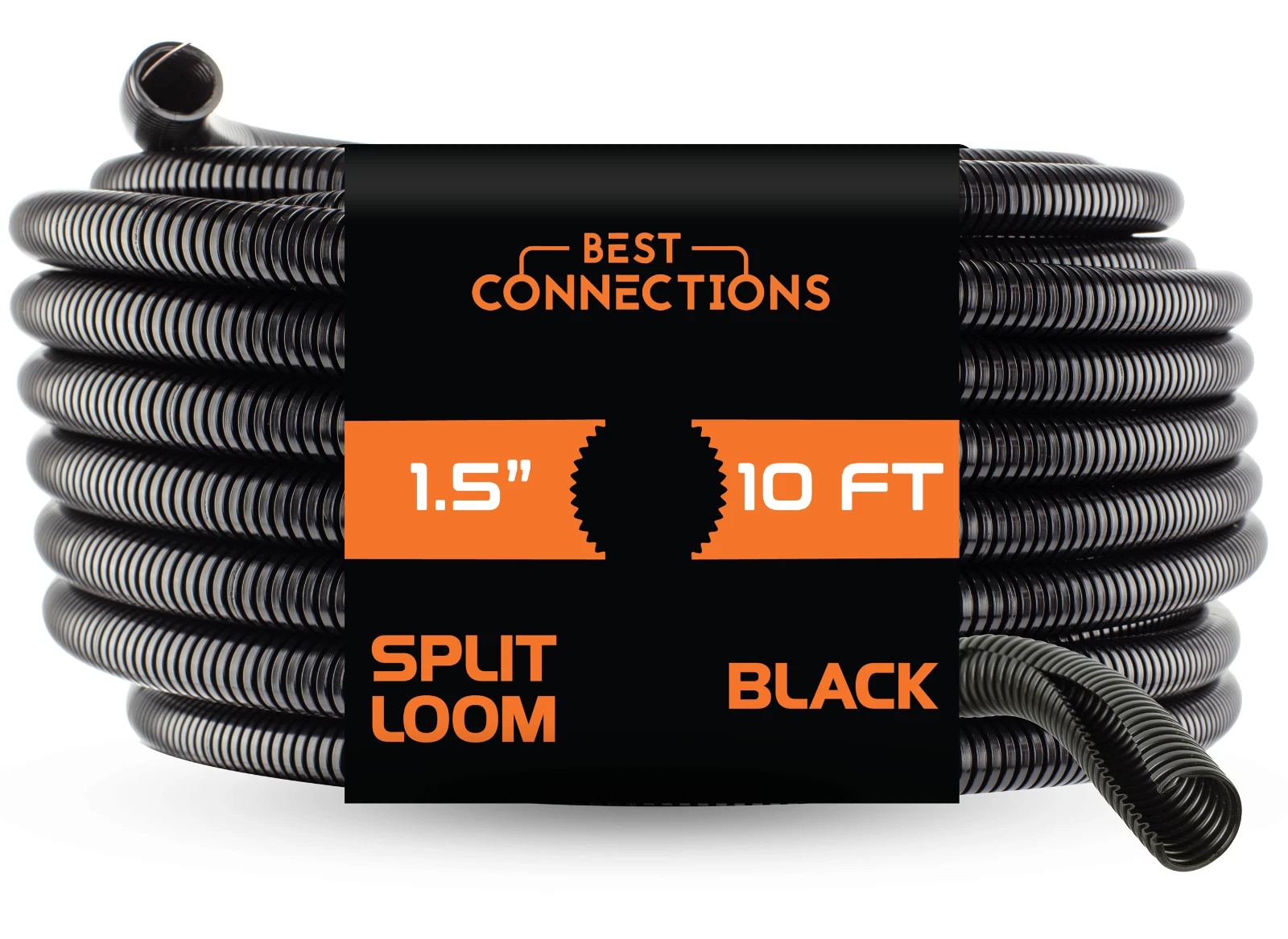 BEST CONNECTIONS Split Wire Loom (Various Lengths & Sizes) Convoluted ...