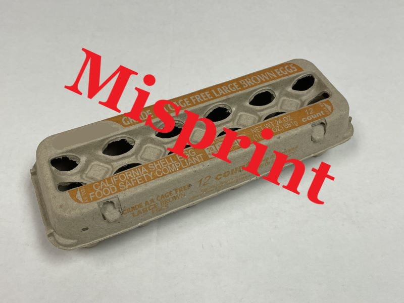 BEST DEAL ! Lowest cost item egg carton 12 ct Misprint Egg Cartons w ...