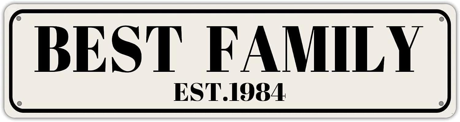BEST FAMILY EST.1984 Vintage Signs Retro Tin Signs Art Plaque Aluminum ...
