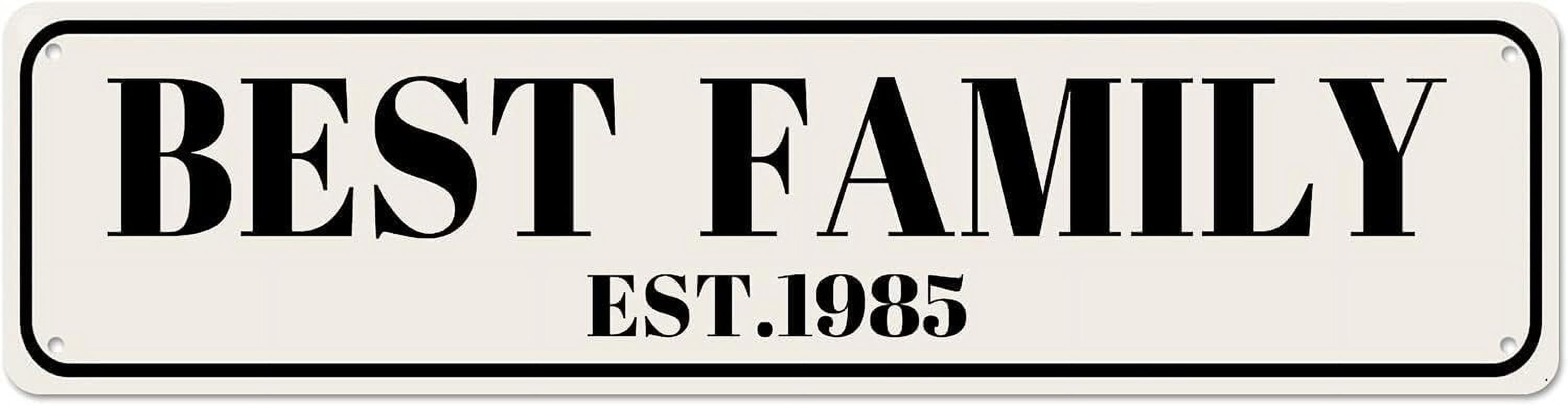 BEST FAMILY EST.1985 Vintage Signs Retro Tin Signs Art Plaque Aluminum ...