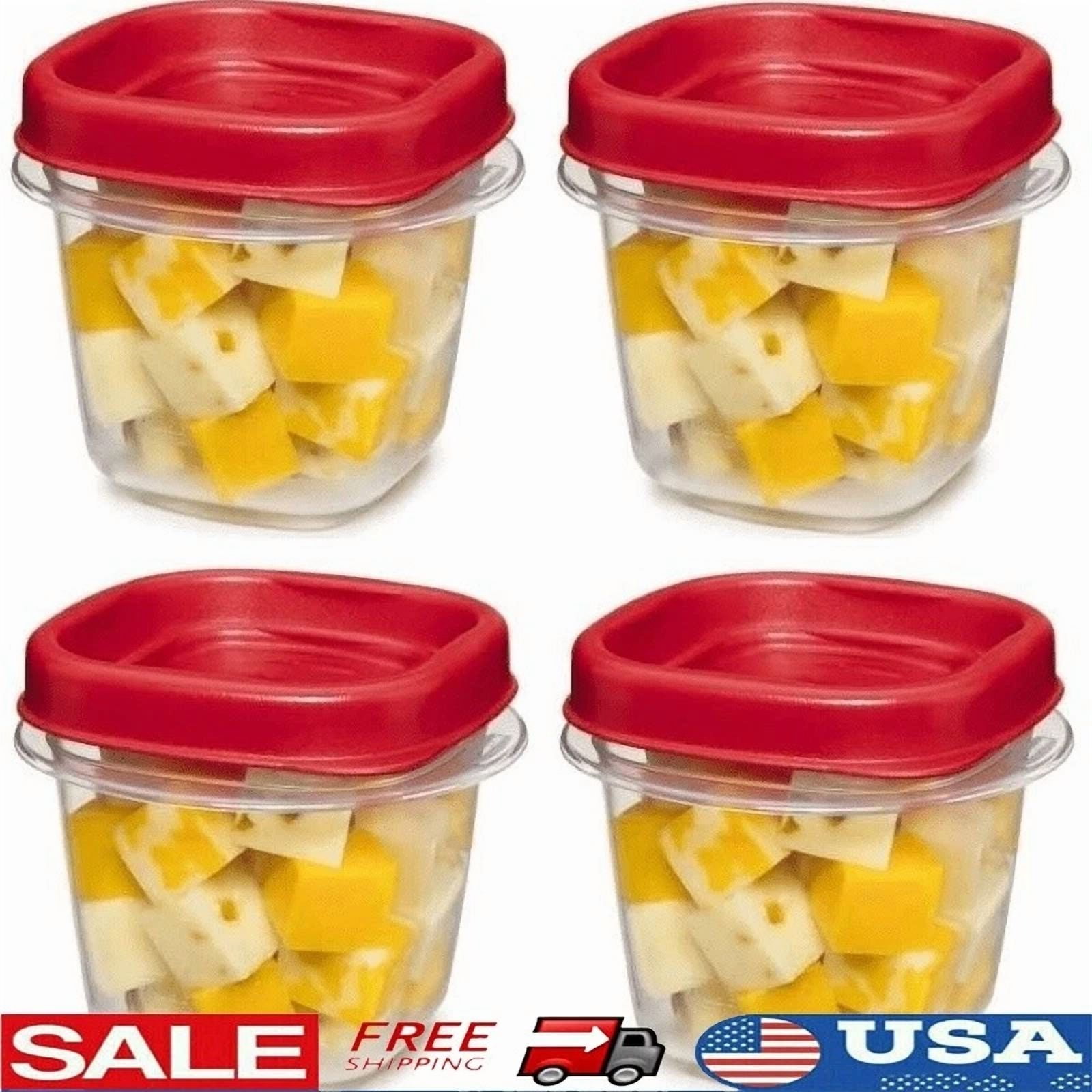 BEST- Food Storage Containers 0.5 Cup Set Of 4 Easy Find Lids Microwave ...