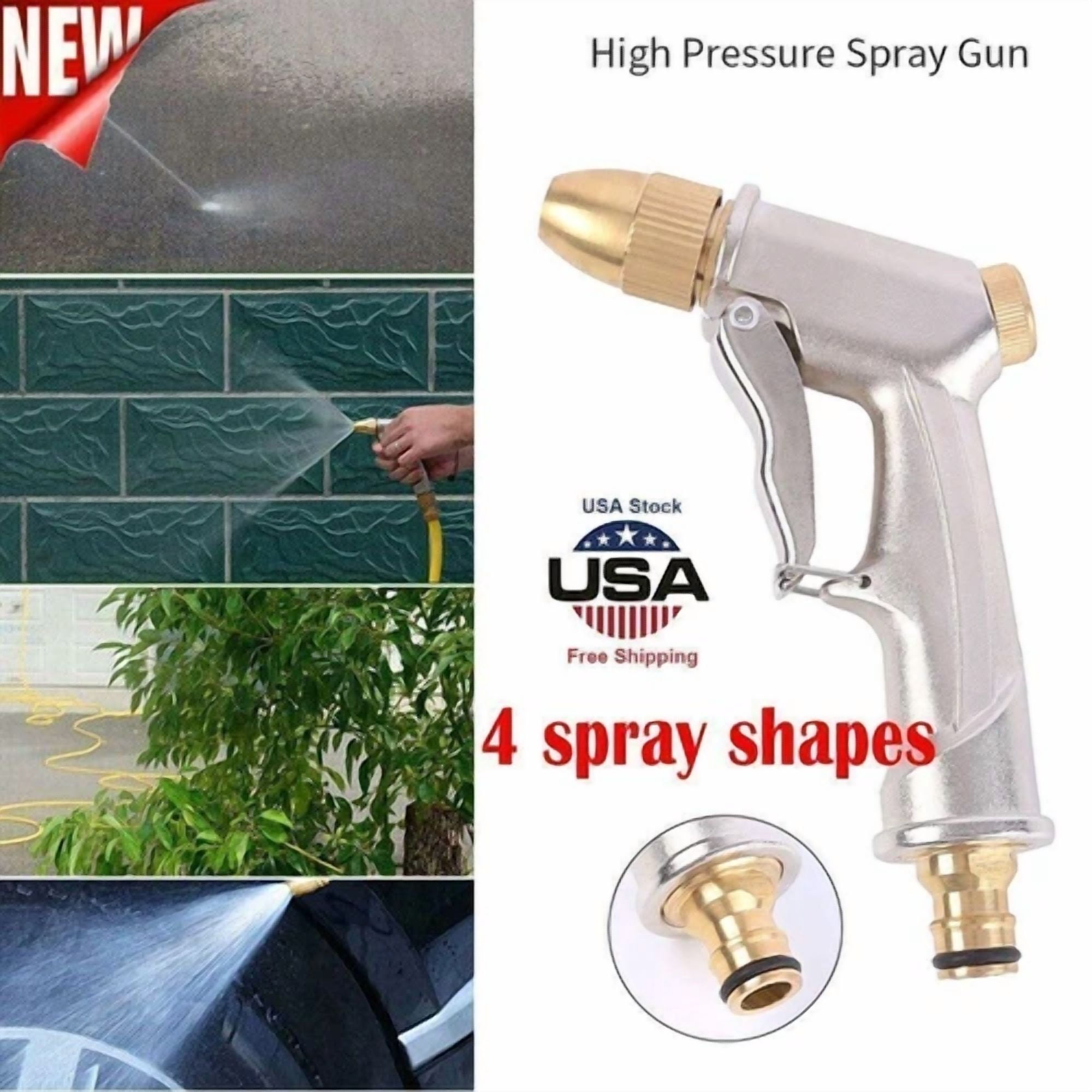 BEST- Garden Hose Nozzle Water Sprayer High Pressure Car Wash Gun ...
