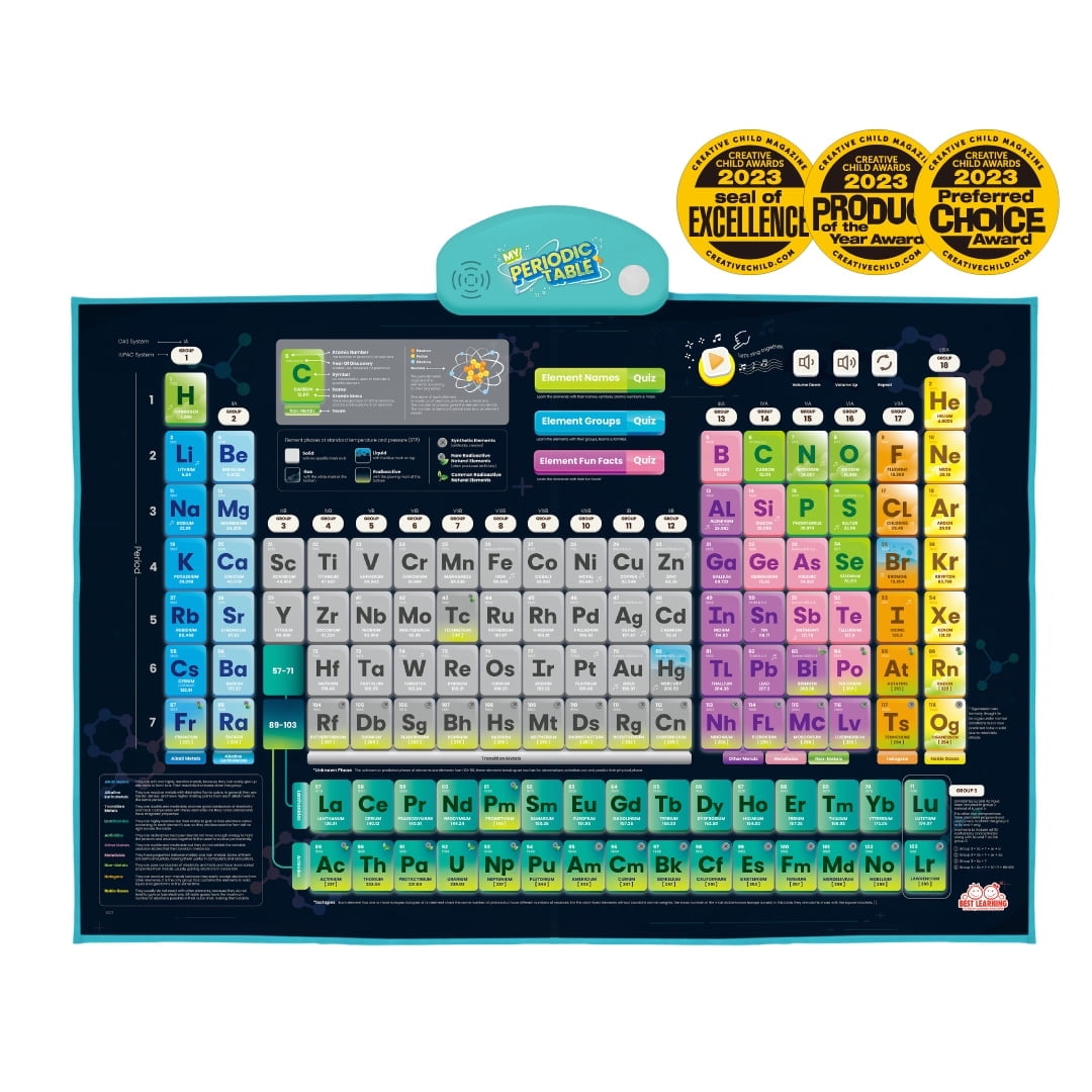 Free Shipping! BEST LEARNING i-Poster My Periodic Table for Kids Boy ...