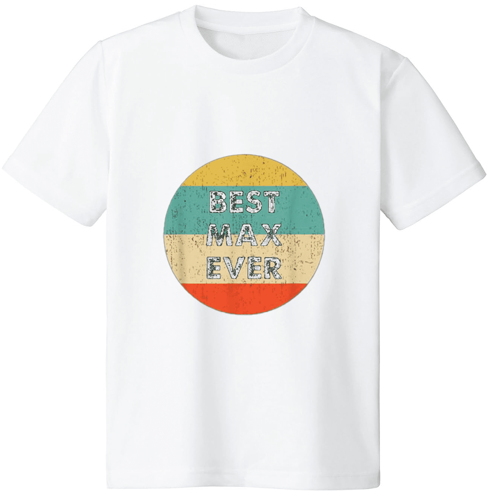 BEST MAX EVER Letter Print T-shirt 3508103_white - Walmart.com