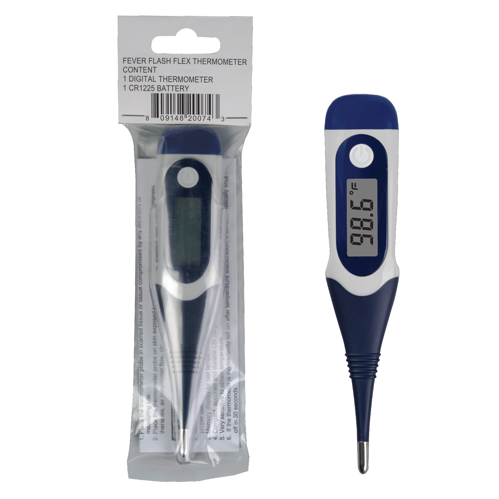 BEST MED Thermometer | 60-Second Readout | Tri-Color Fever Alert ...