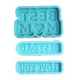 BEST MOM DAD Mold Silicone Hanging Pendant Epoxy Resin Casting for ...