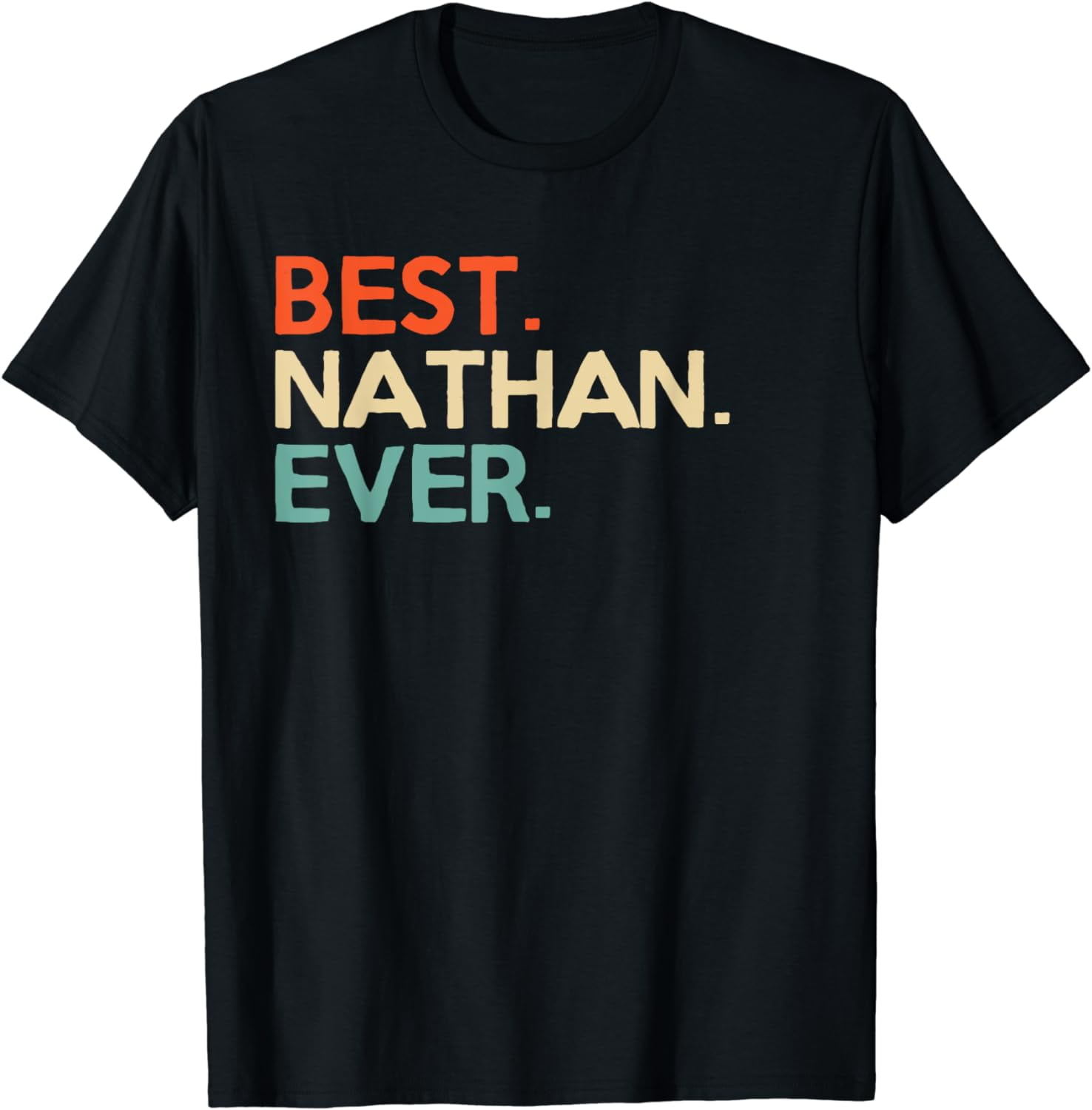 BEST. NATHAN. EVER. Funny Retro Men Father's Gift Idea T-Shirt ...