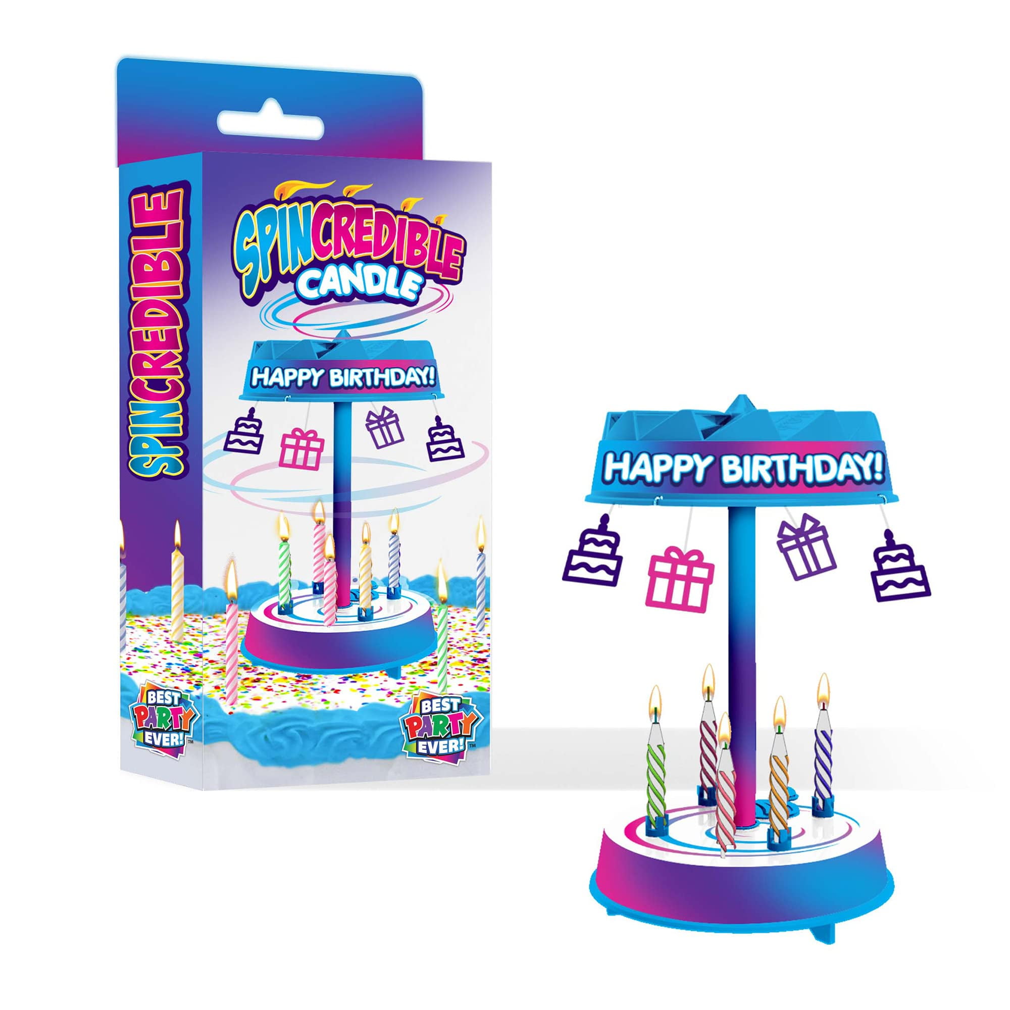 BEST PARTY EVER! Spincredible Candle, Singing Candle-Powered Spinning ...