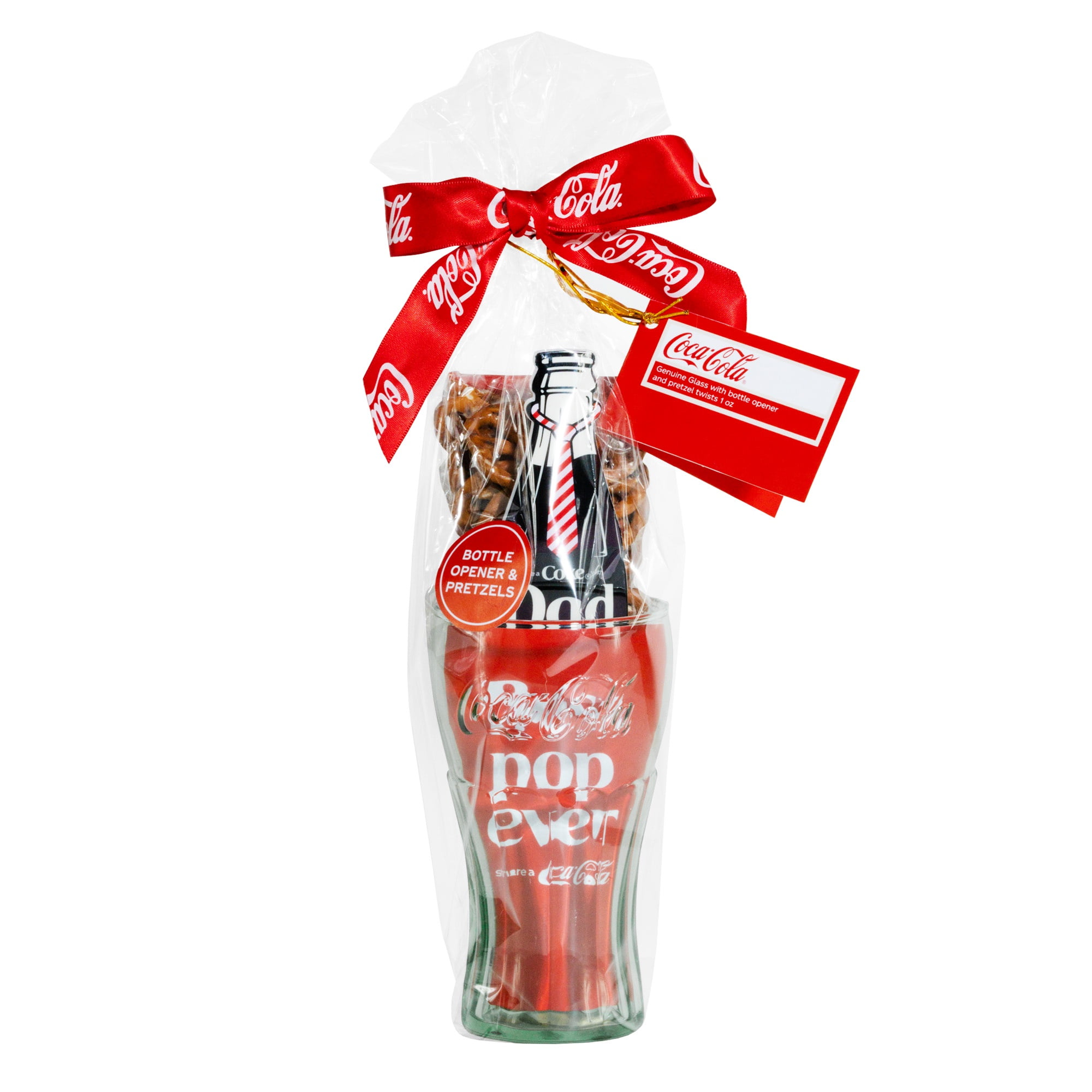 Coca-Cola Classic Pint Glass and Bottle Opener Gift Set with Pretzel ...