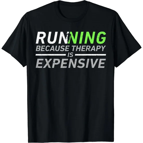 BEST! Running Therapy Funny Marathon Racer Runner Run Humor Tee Size S ...