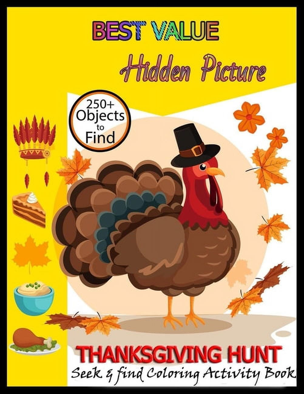 BEST VALUE Hidden Picture THANKSGIVING HUNT seek & find Coloring ...