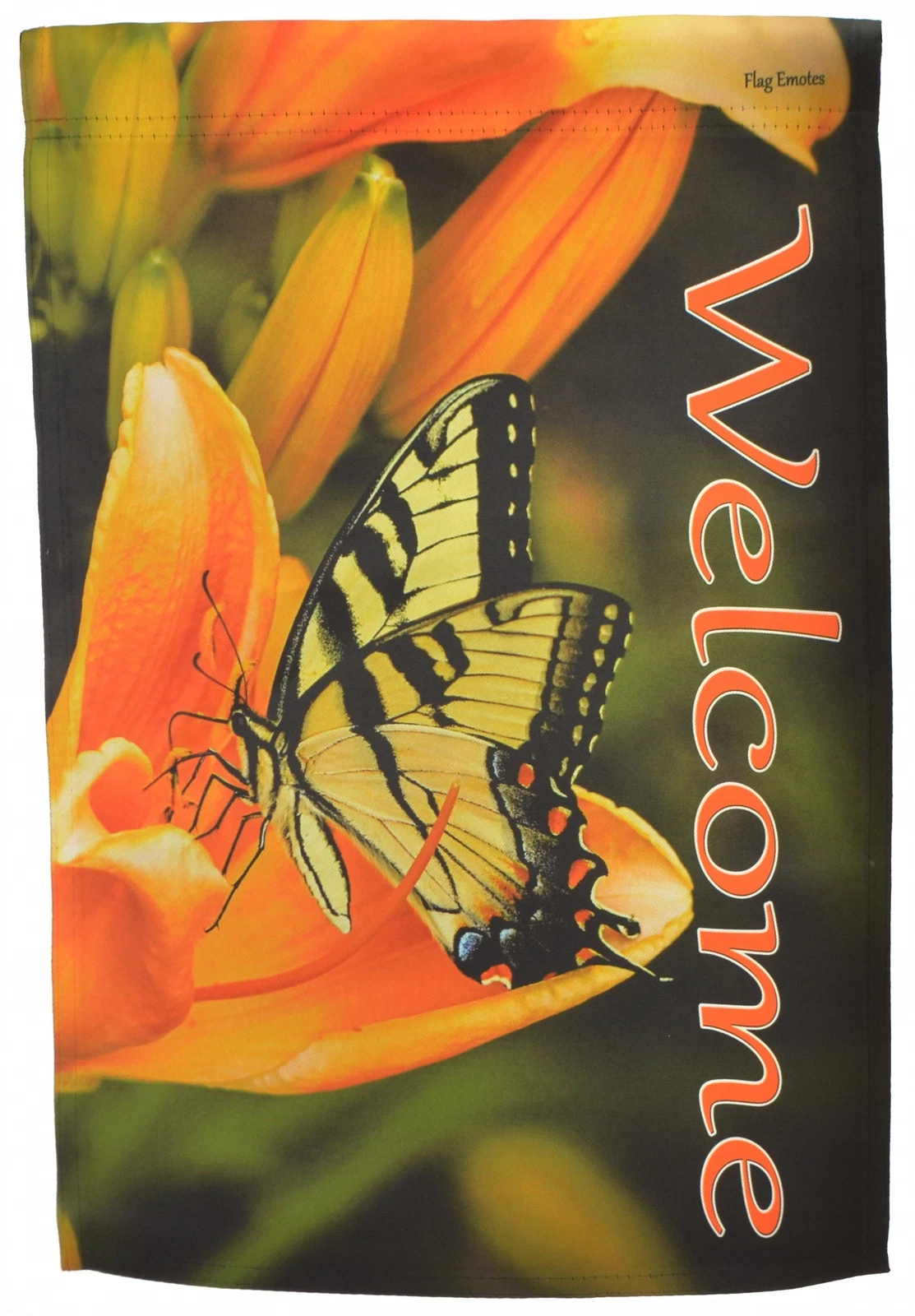 BEST- Welcome Garden Flag Butterfly Yard Decor Double Sided Banner ...