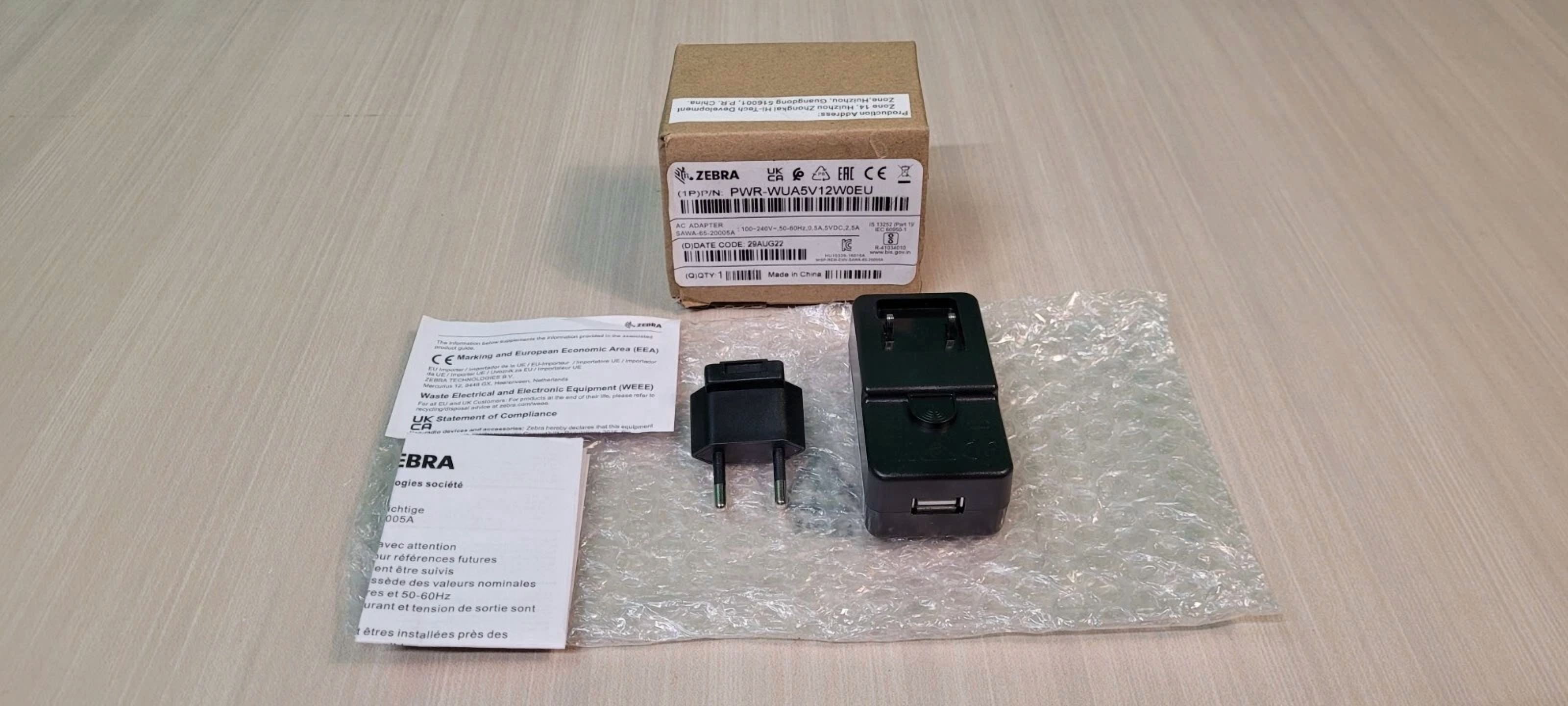 BEST- Zebra Power Adapter Ac 100-240 V Europe For Zebra Ec50 Ec55 Et56 ...