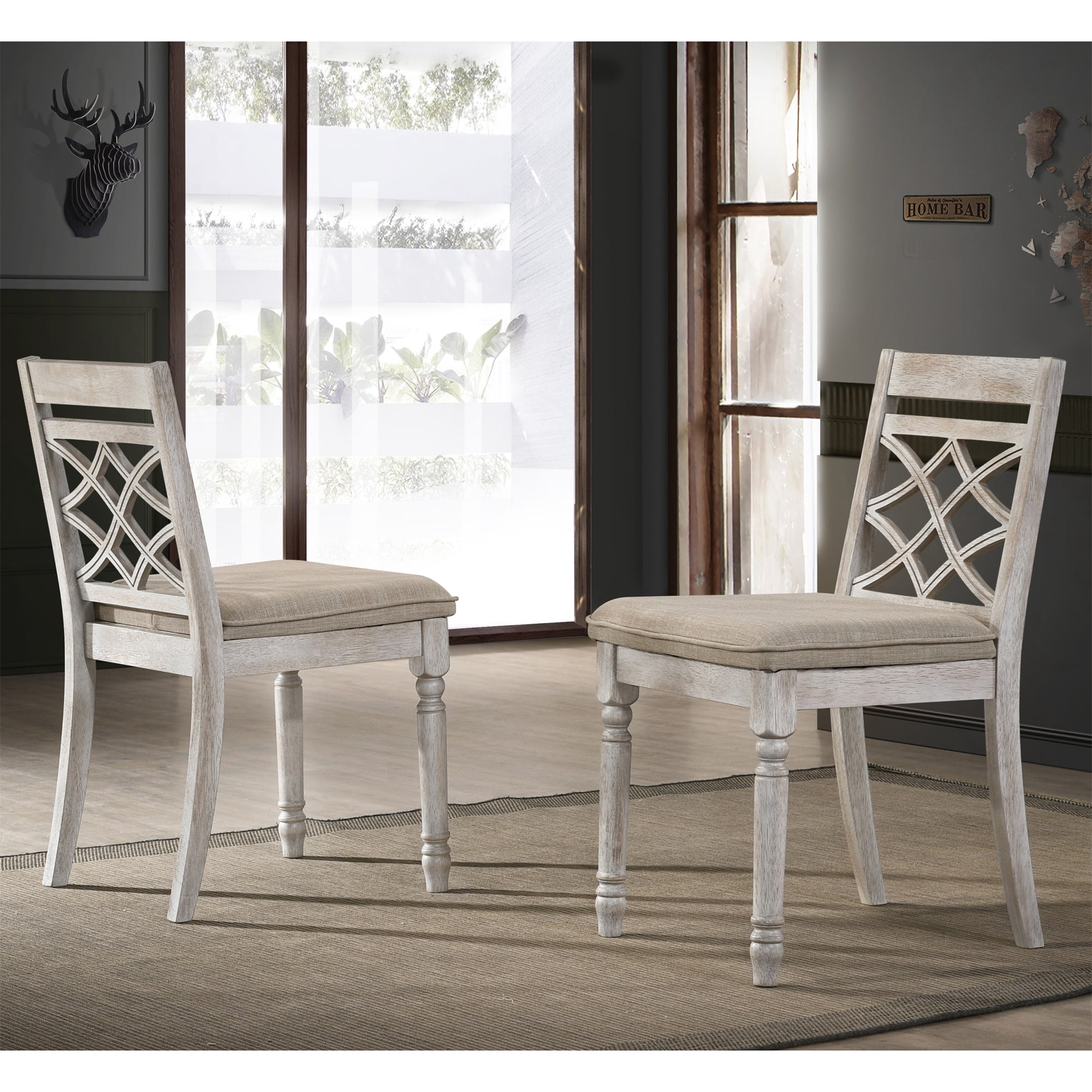 BESTCOSTY Modern Set of 2 Dining Chair - Walmart.com