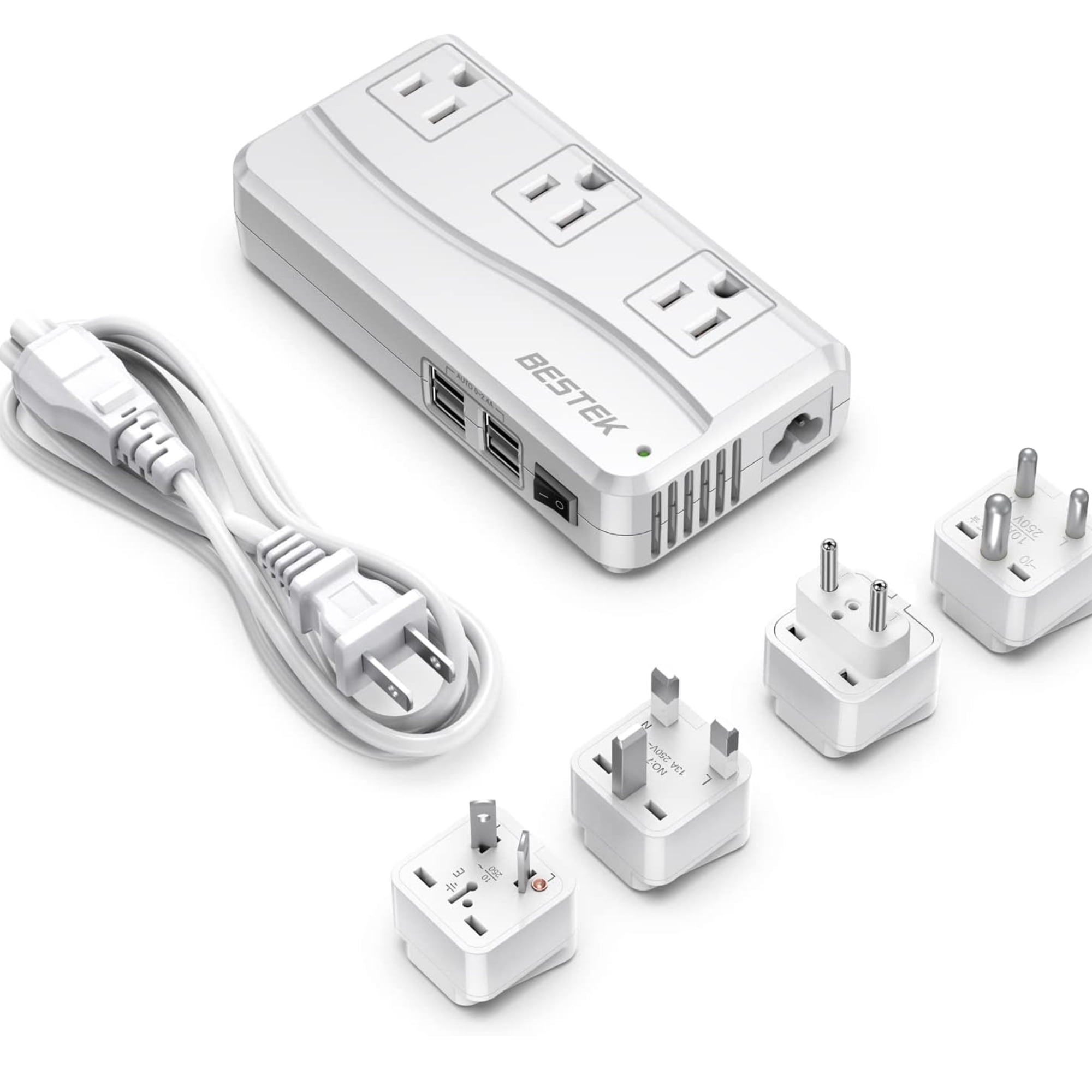 BESTEK 250W Universal Travel Adapter 100-220V to 110V Voltage Converter ...