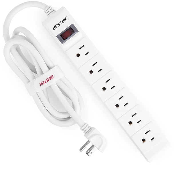 BESTEK 6-Outlet Surge Protector Commercial Power Strip with 6-Foot Long ...