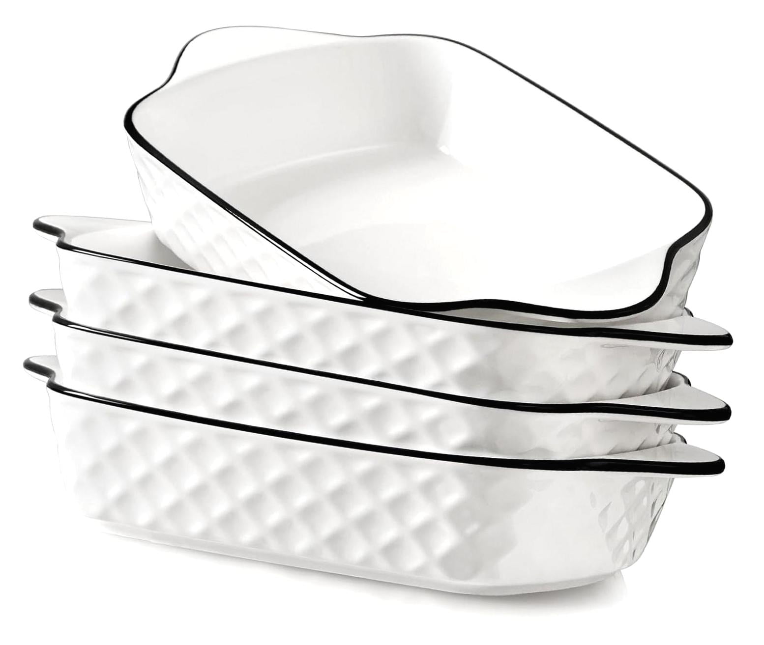 BESTKITTY 10.5'' Compact , 34Oz Rectangular Lasagna Pans - Diamond ...
