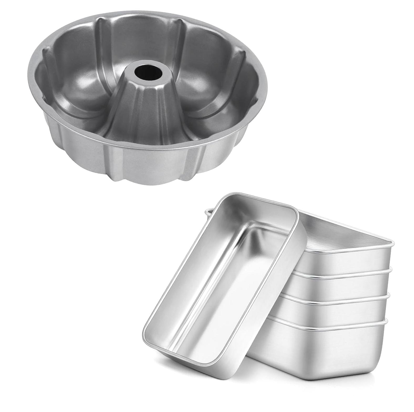 BESTKITTY 10 Inch Non-Stick Fluted Tube Pan for Pound Cake 10 Cup ...