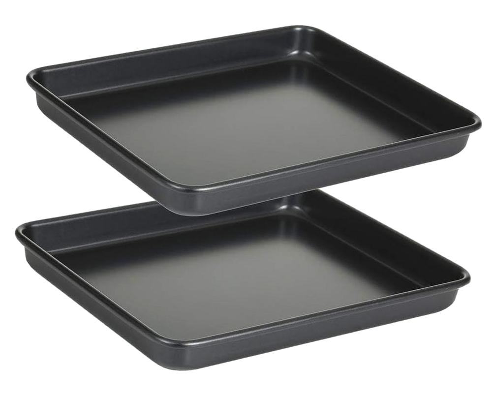 BESTKITTY 11 Inch Nonstick Baking Tray Set of 2, 1-inch Deep Baking ...
