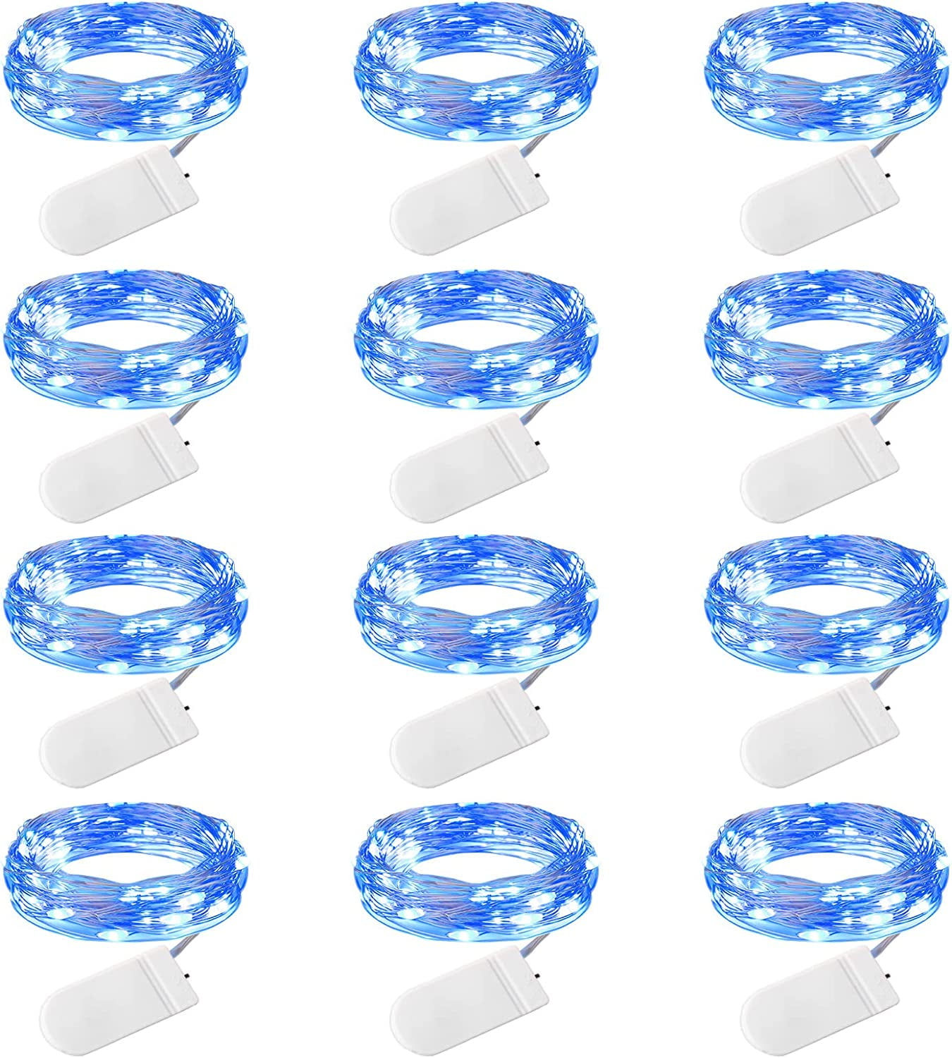 BESTKITTY 12 Pa Led Fairy Lights Battery Operated St Lights Waterof ...