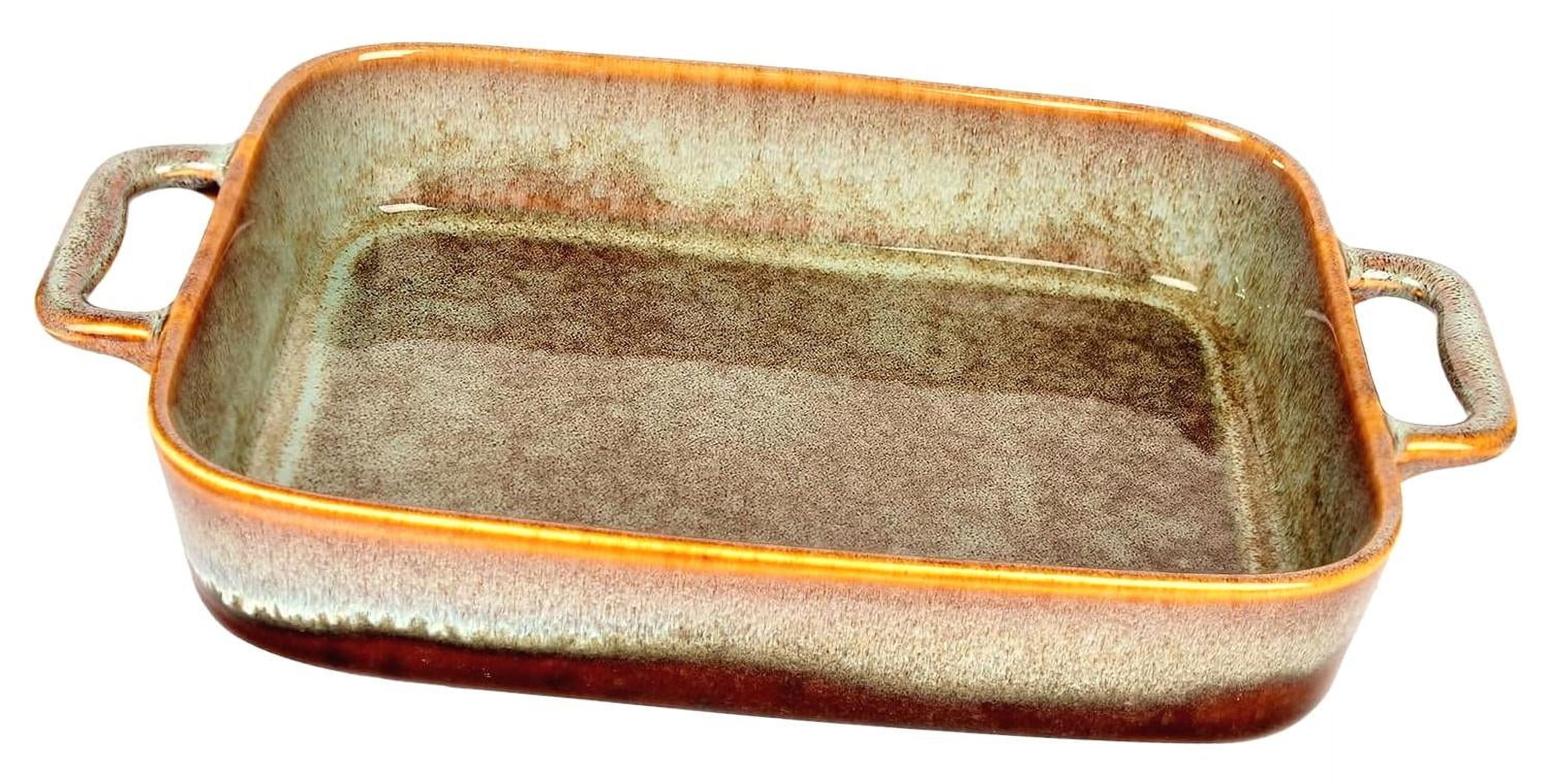 BESTKITTY 12 x 9 Inch Rectangular , 2.5 Quart Ceramic Gratin with ...