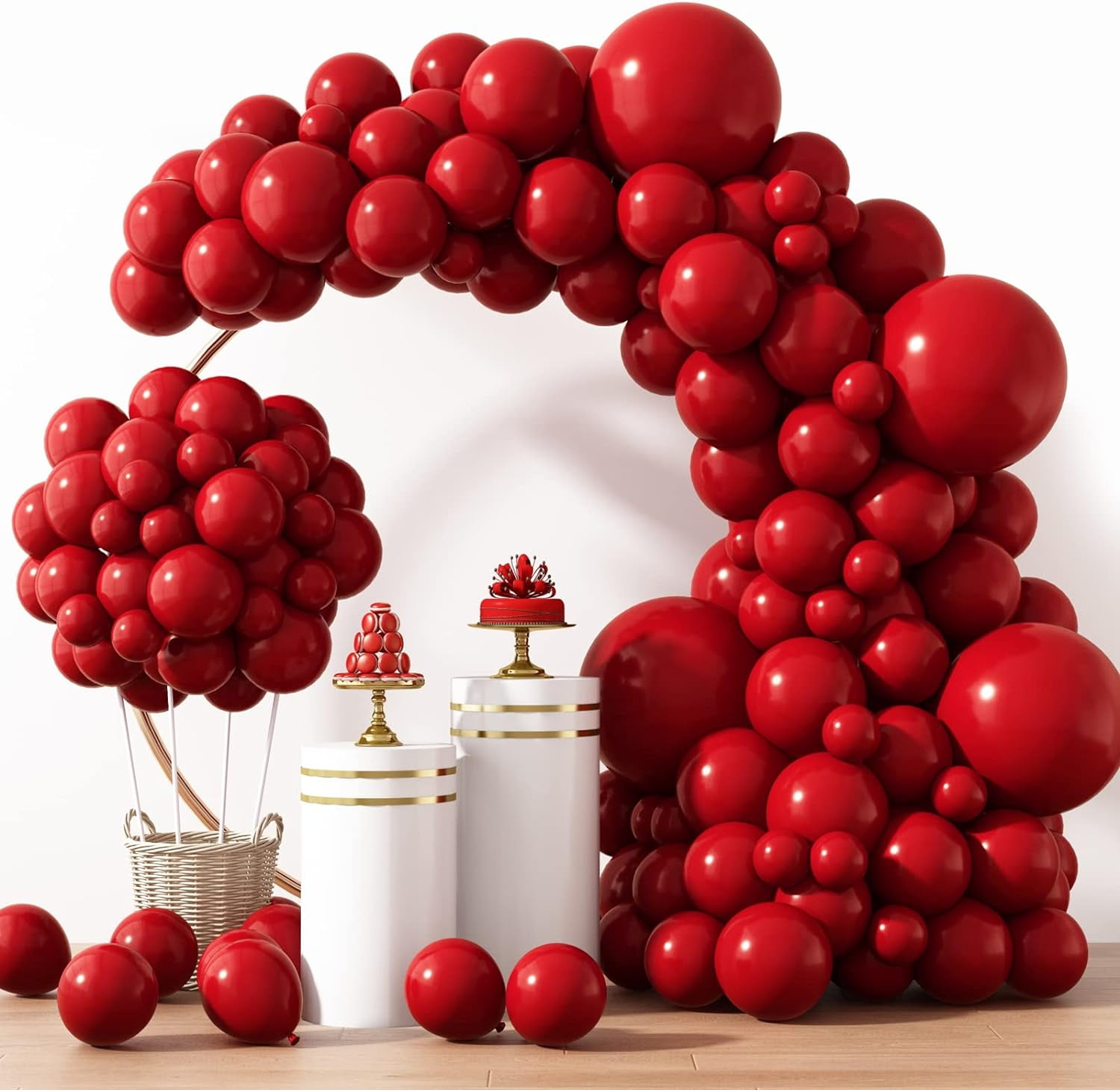 BESTKITTY 129pcs Red Balloons Different Sizes 18 12 10 5 Ines for ...