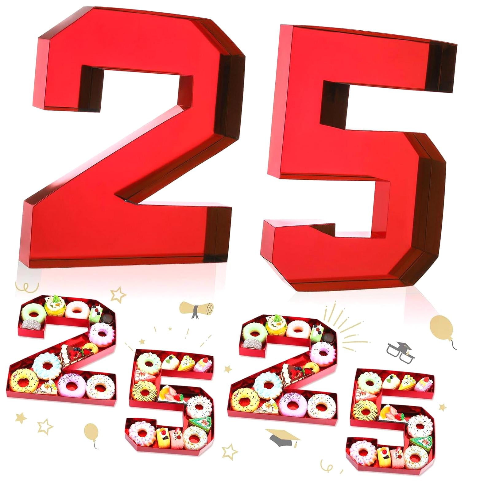 BESTKITTY 13.7" Graduation Charcuterie Letters Fillable Large 25 ...