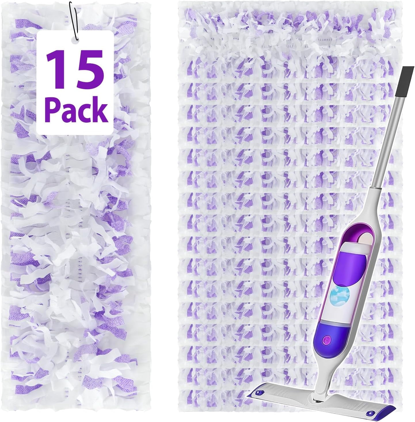 BESTKITTY 15 Pa Disposable Power Mop Rells for Power Mop Multi-Surface ...