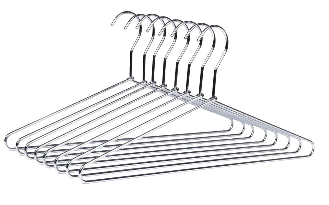BESTKITTY 16 Piece Stainless Steel Wire Hangers - Extra Thick 4mm Metal ...