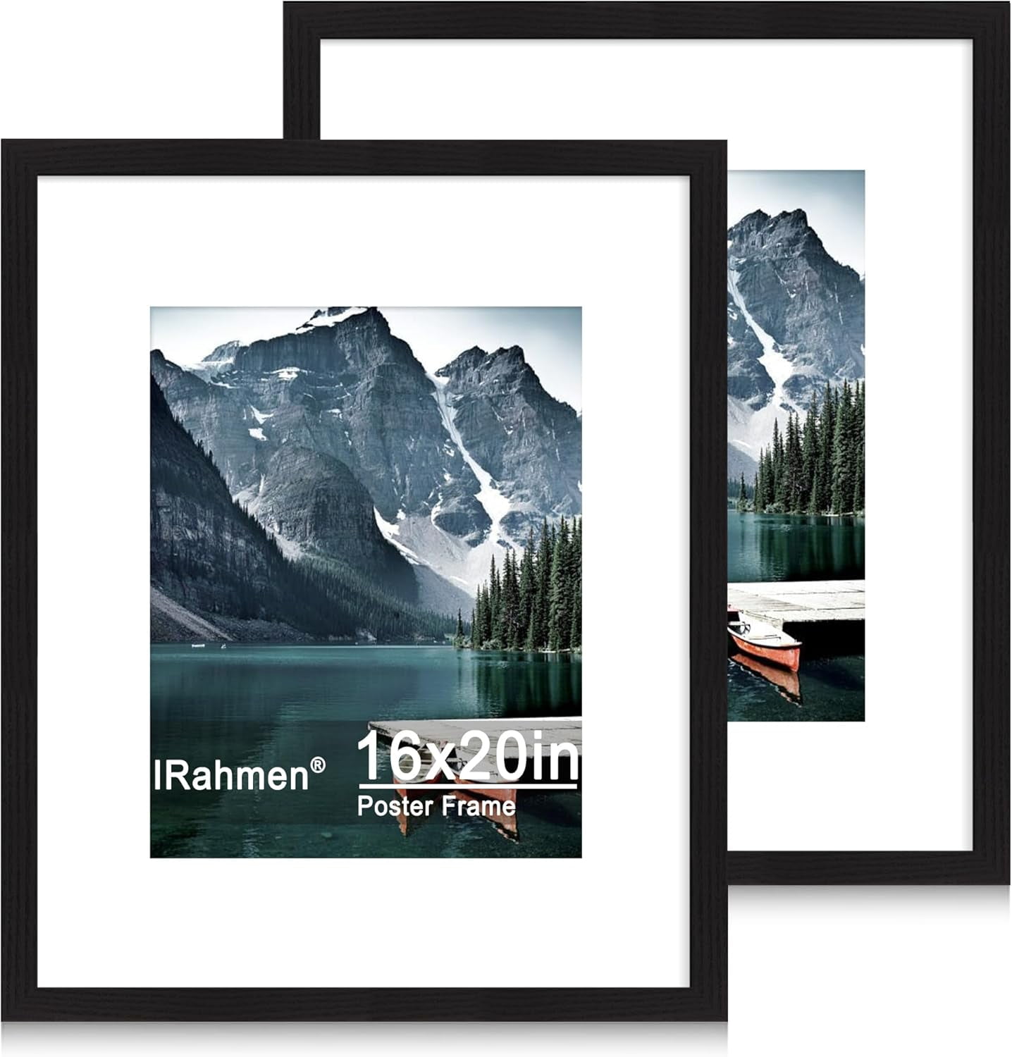 BESTKITTY 16x20 Pture F Set of 2 with Plexiglass, Bla P Fe Display ...