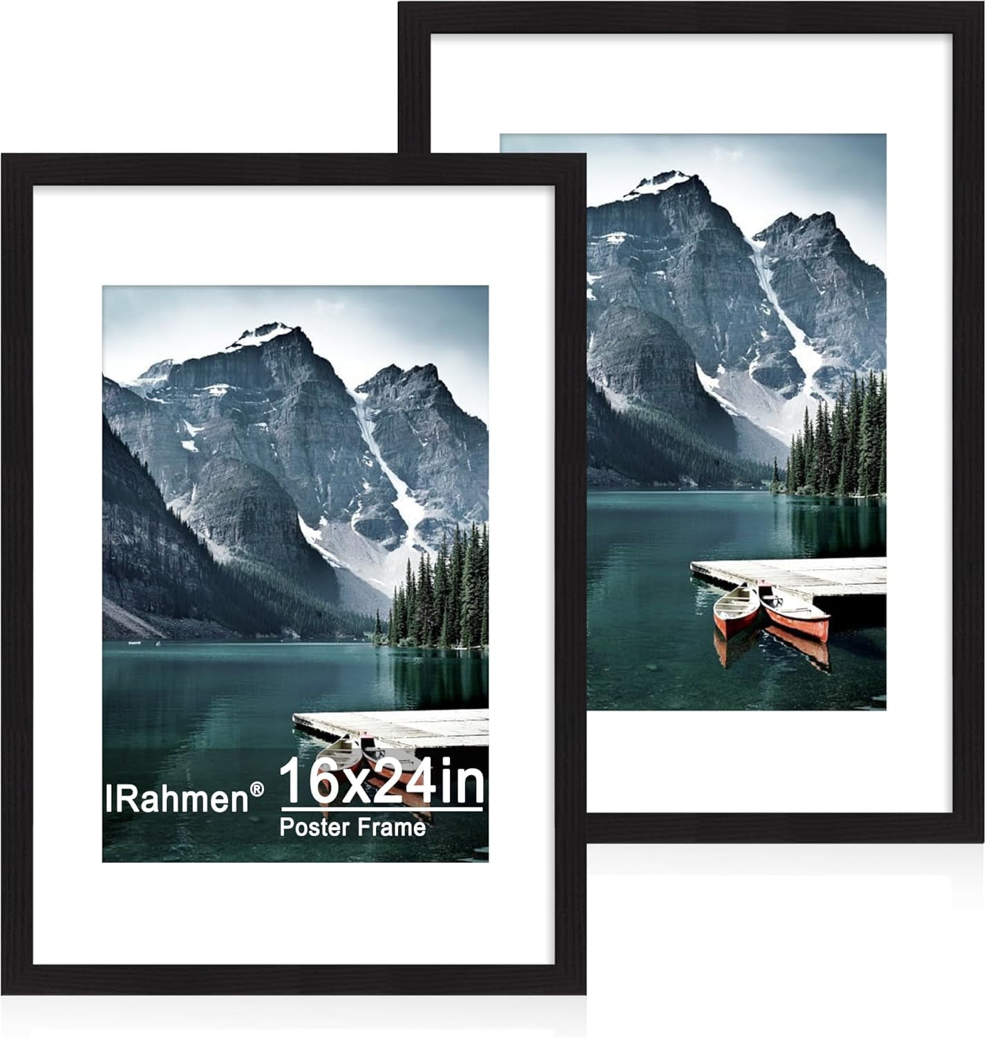 BESTKITTY 16x24 Pture F Set of 2 with Plexiglass, Bla P Fe Display ...