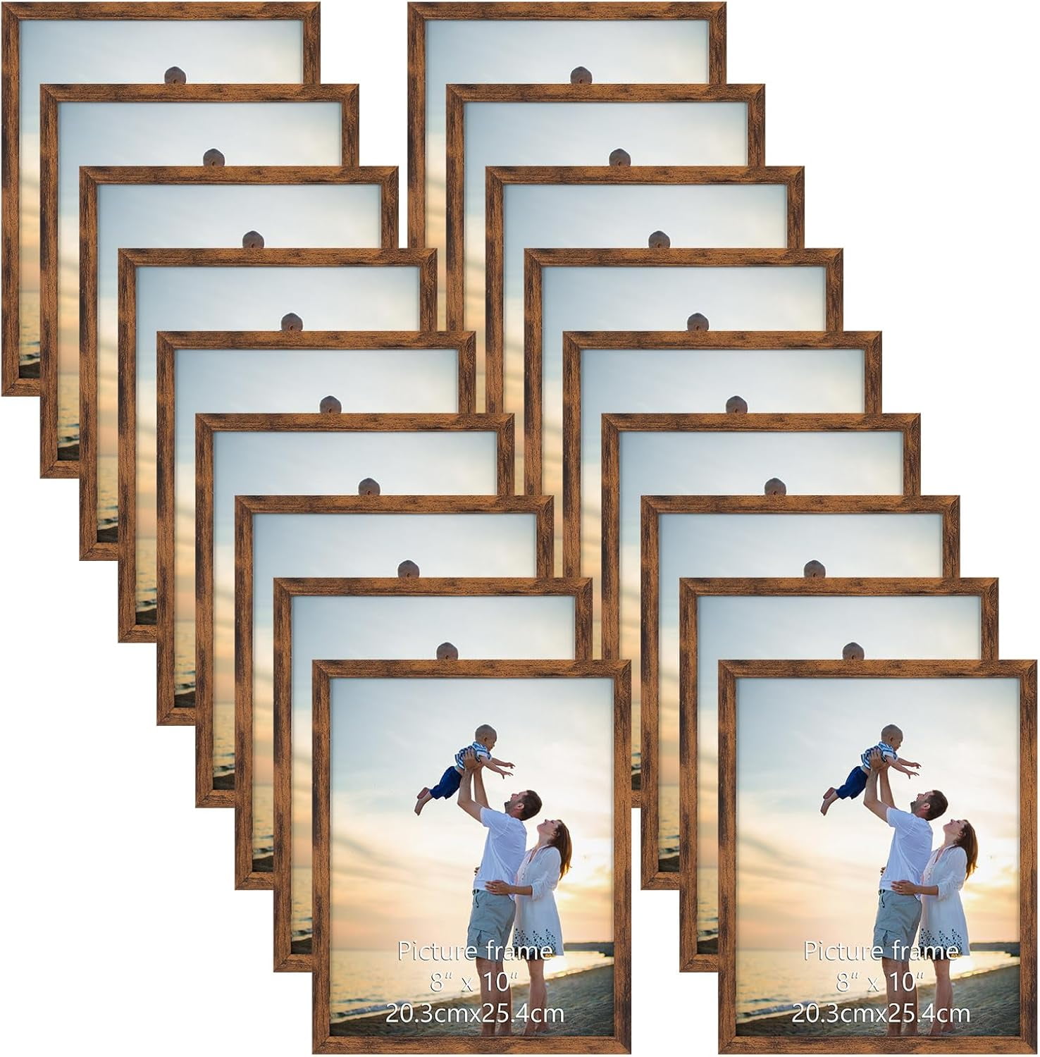 BESTKITTY 18 Pas 8x10 Rust Brown Multi Pture Fs Set for Family Ps ...