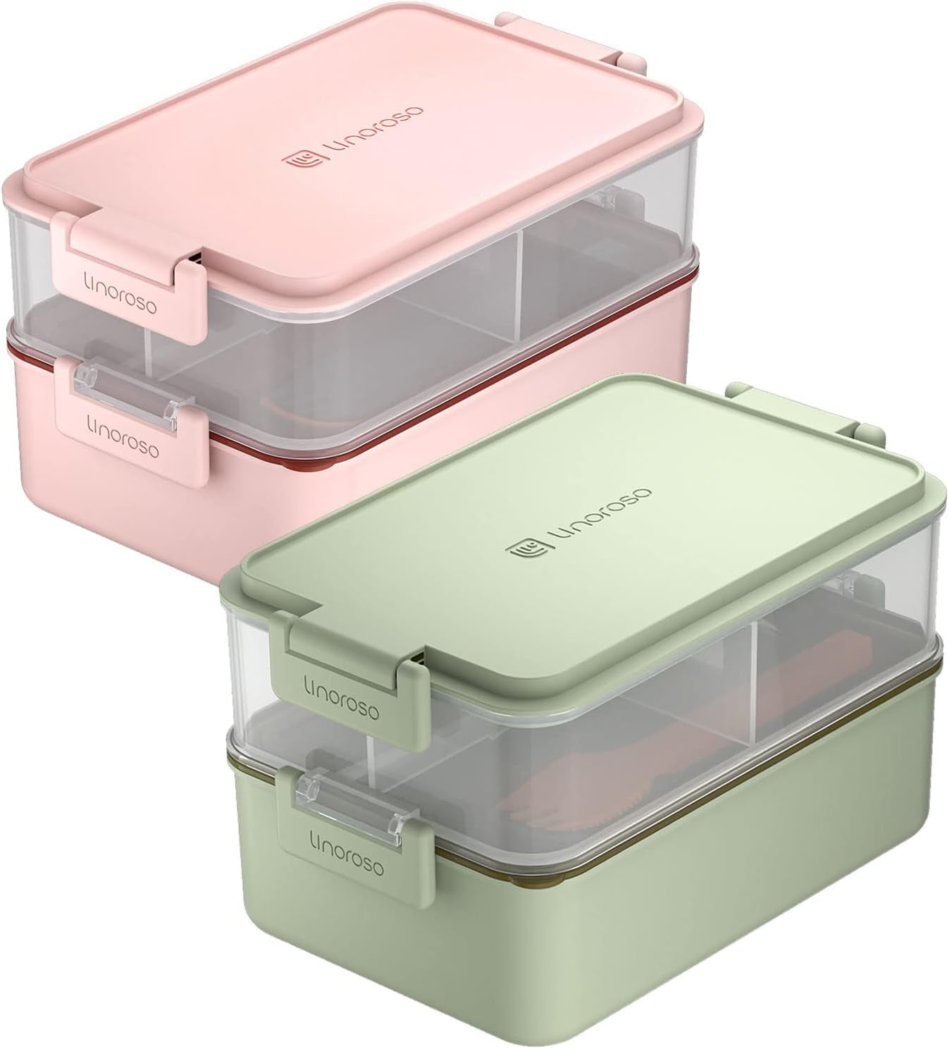 BESTKITTY 2 PCS Staable Adult Lun Box | Meet All You On-the-Go s for ...