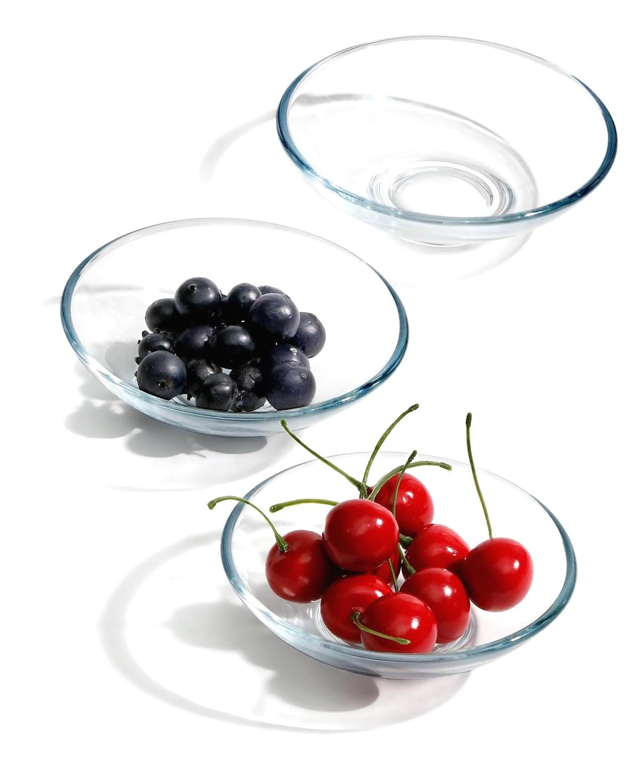 BESTKITTY 2 Pack 7 inch Tempered Glass Bowls, 14oz Glass Cereal Bowls ...