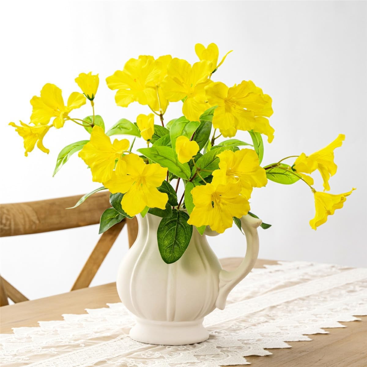 BESTKITTY 2 Pcs Artiial Alea Flowers for Outdoors Faux Alea Bushes Silk ...