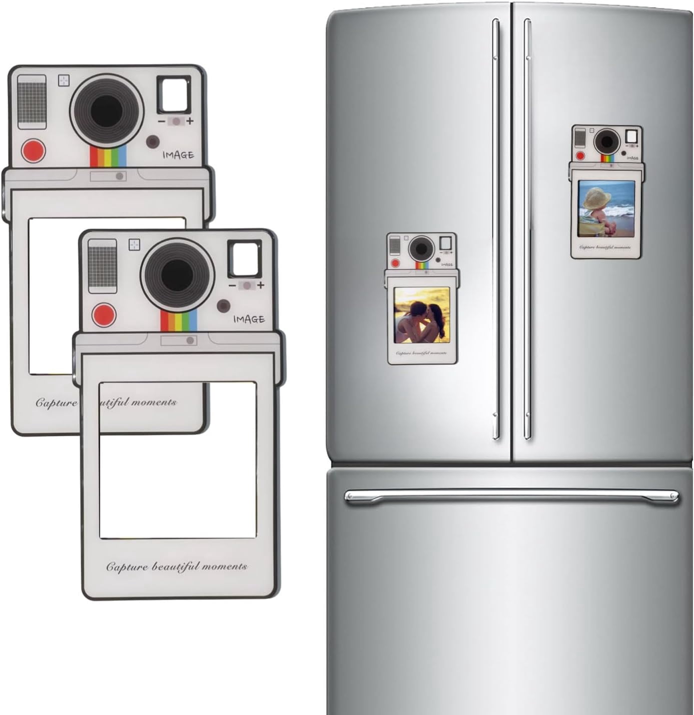 BESTKITTY 2 Pcs Magnet P Fs for Instant lm Display(3x3 in), Fridge ...
