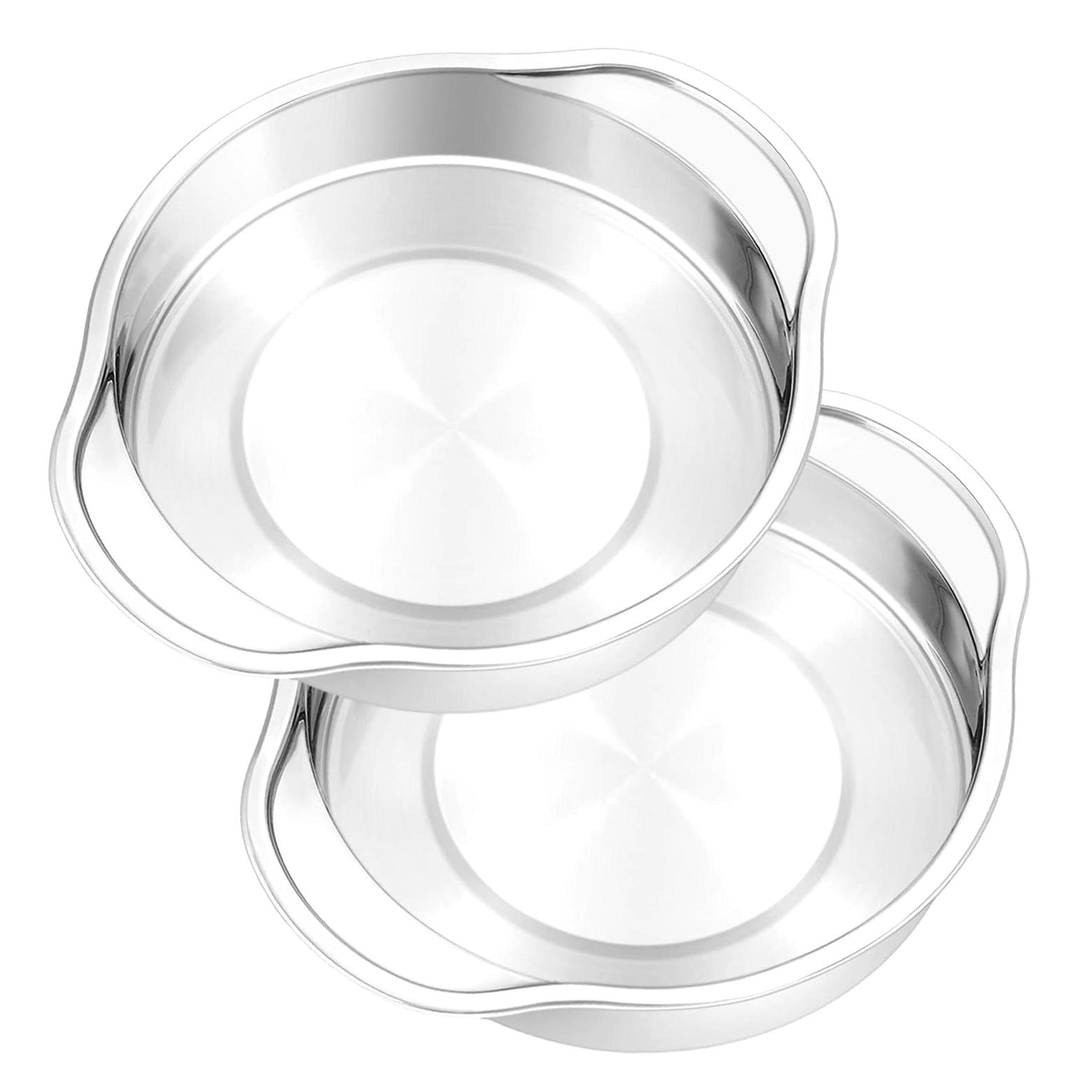 BESTKITTY 2-Piece 8 Inch Cake Pan Set, Round Stainless Steel Baking ...