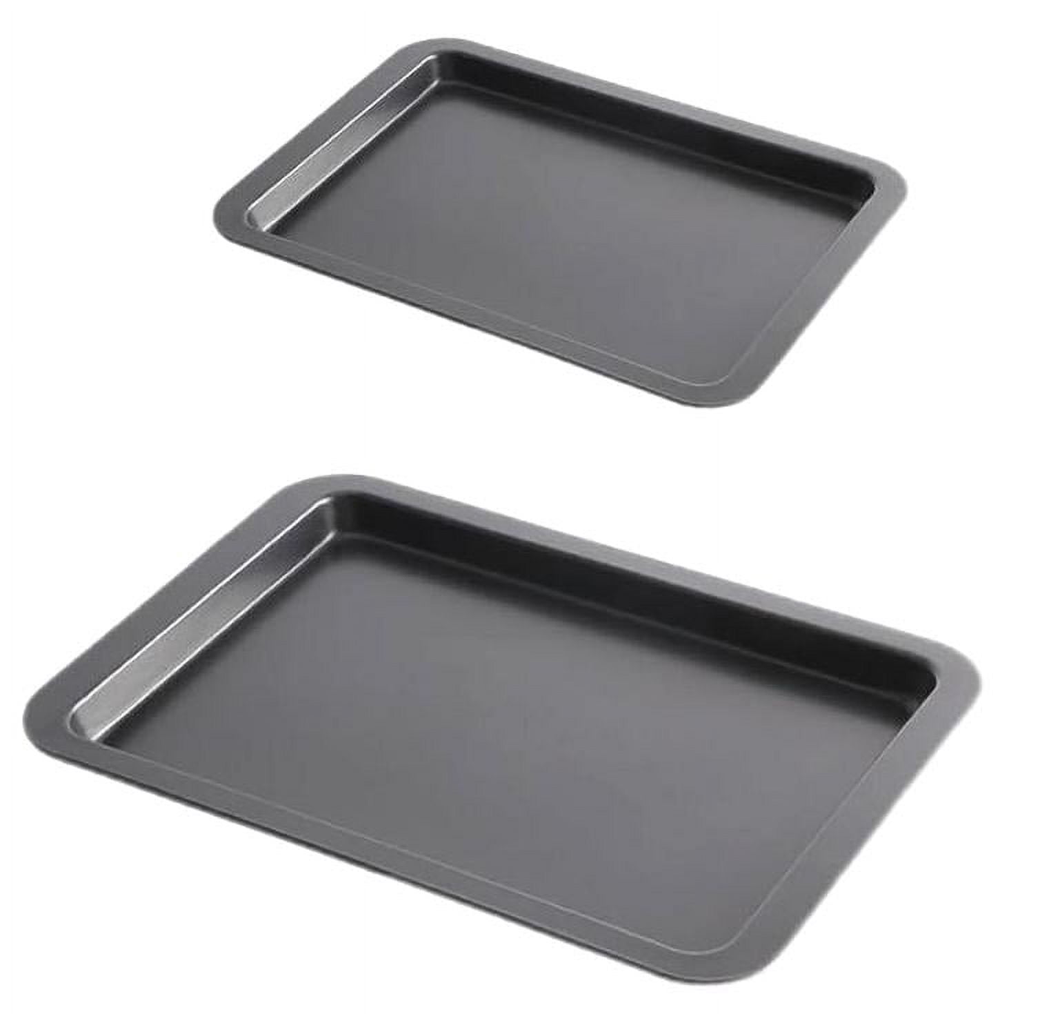 BESTKITTY 2-Piece Baking Sheet Set, Non-Stick Cookie Tray Heavy Duty ...