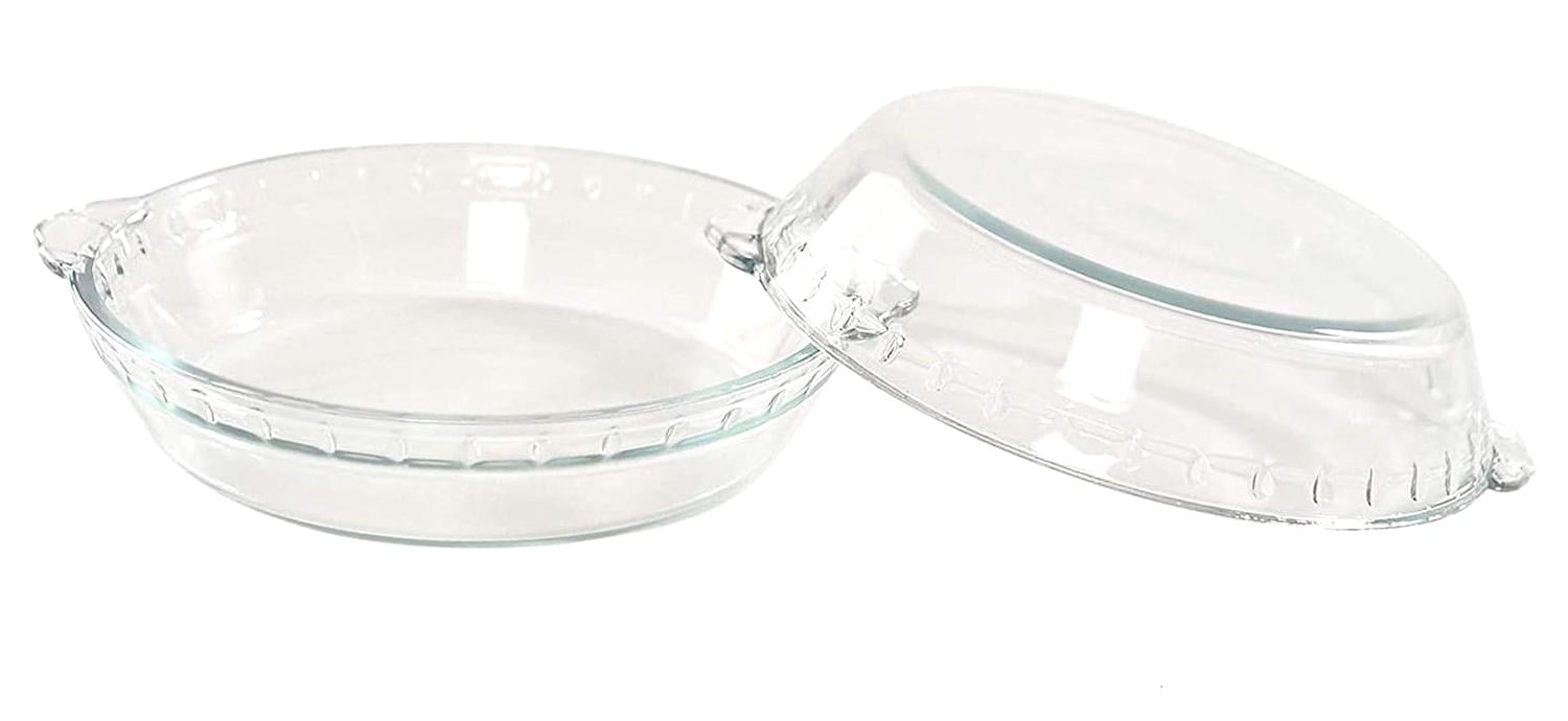 BESTKITTY 2-Piece Glass Pie Dish Set - 7” Baking Pans with Handles ...