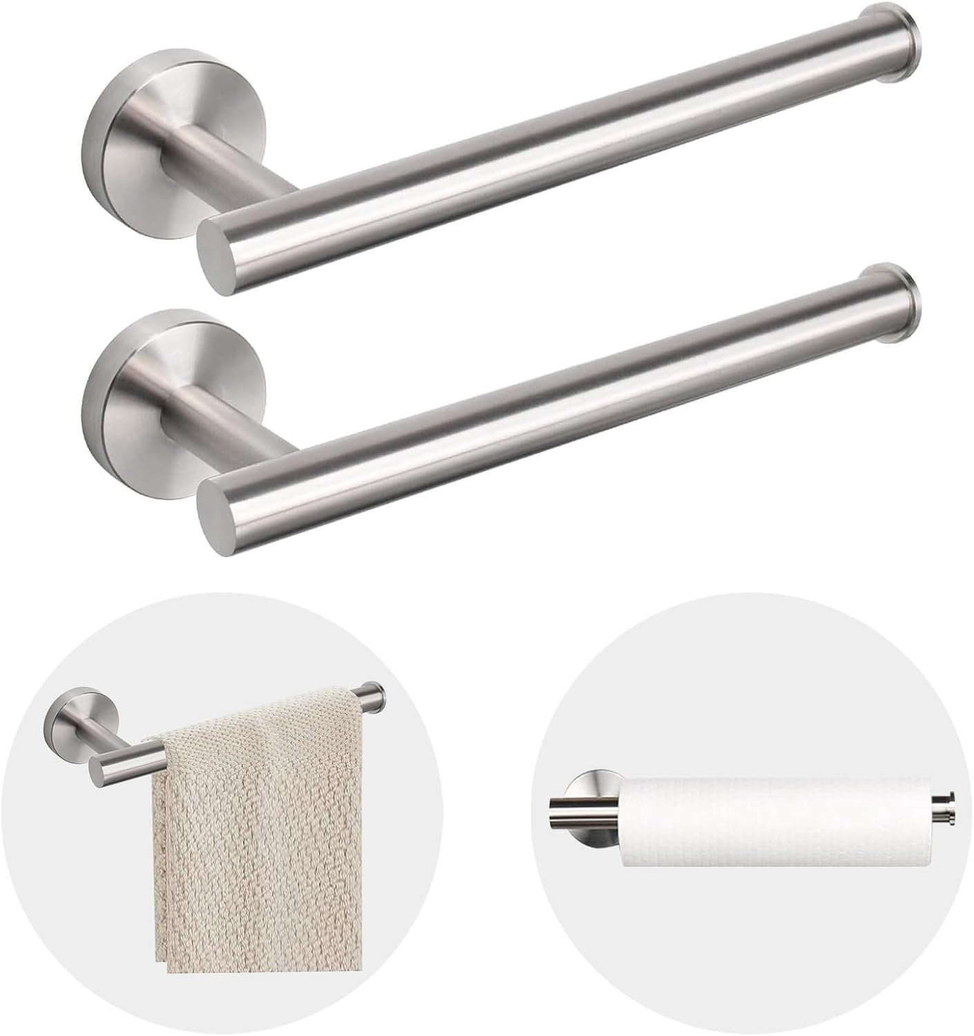 BESTKITTY 2-Piece Hand Towel Holder, Towel - Then SUS 304 Stainl Steel ...