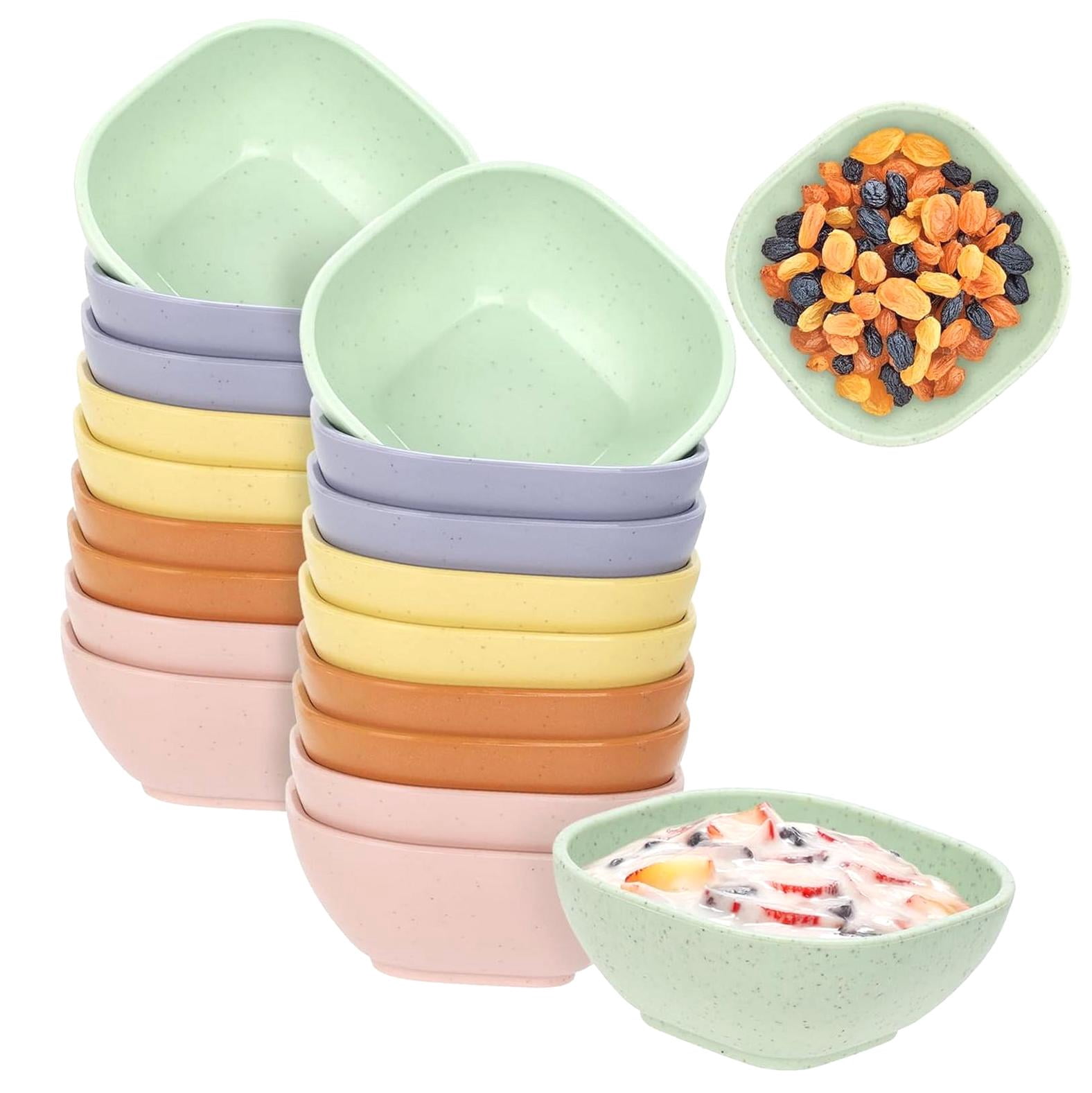 BESTKITTY 20 Pack Small Bowls, 4.5 OZ Wheat Straw Soy Sauce Dishes ...